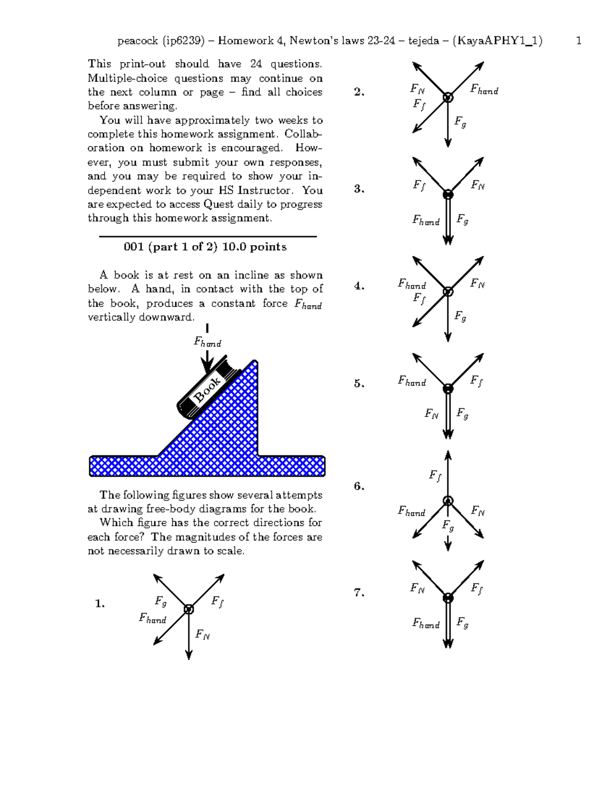 Homework 4, Newton's laws 23-24-problems - This print-out should have ...
