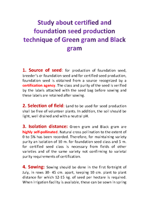 Germination tests conducts through petri dishes and germination test ...