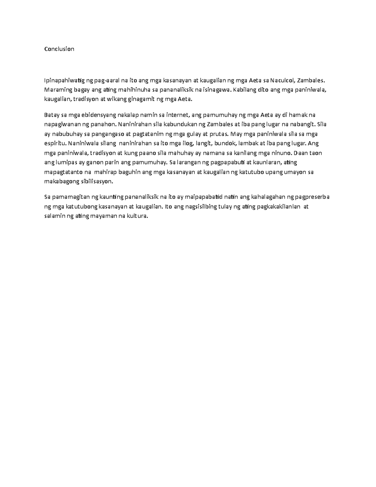 Conclusion-WPS-Office Concept Paper about Aeta - Conclusion ...