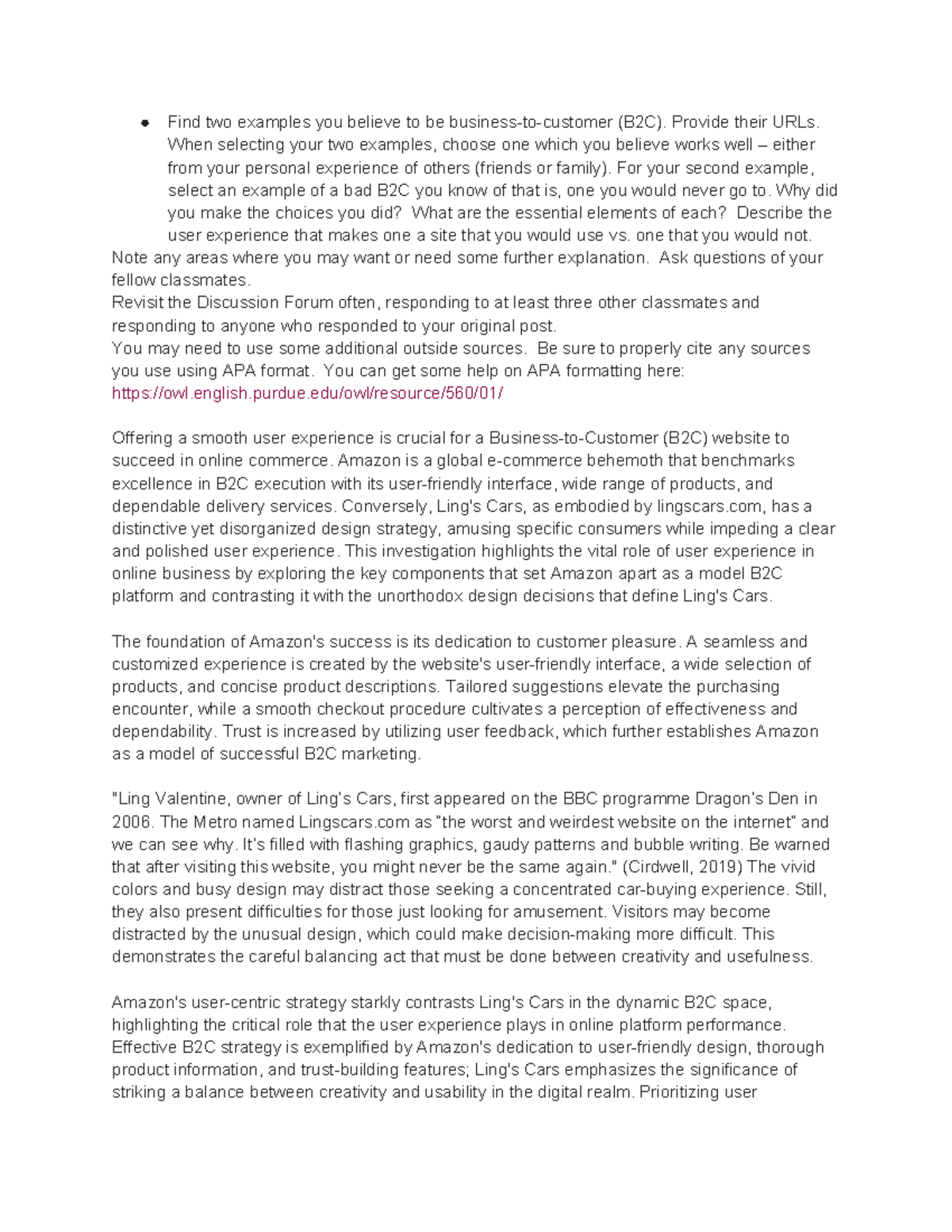 Discussion 2 assignment - Find two examples you believe to be business ...