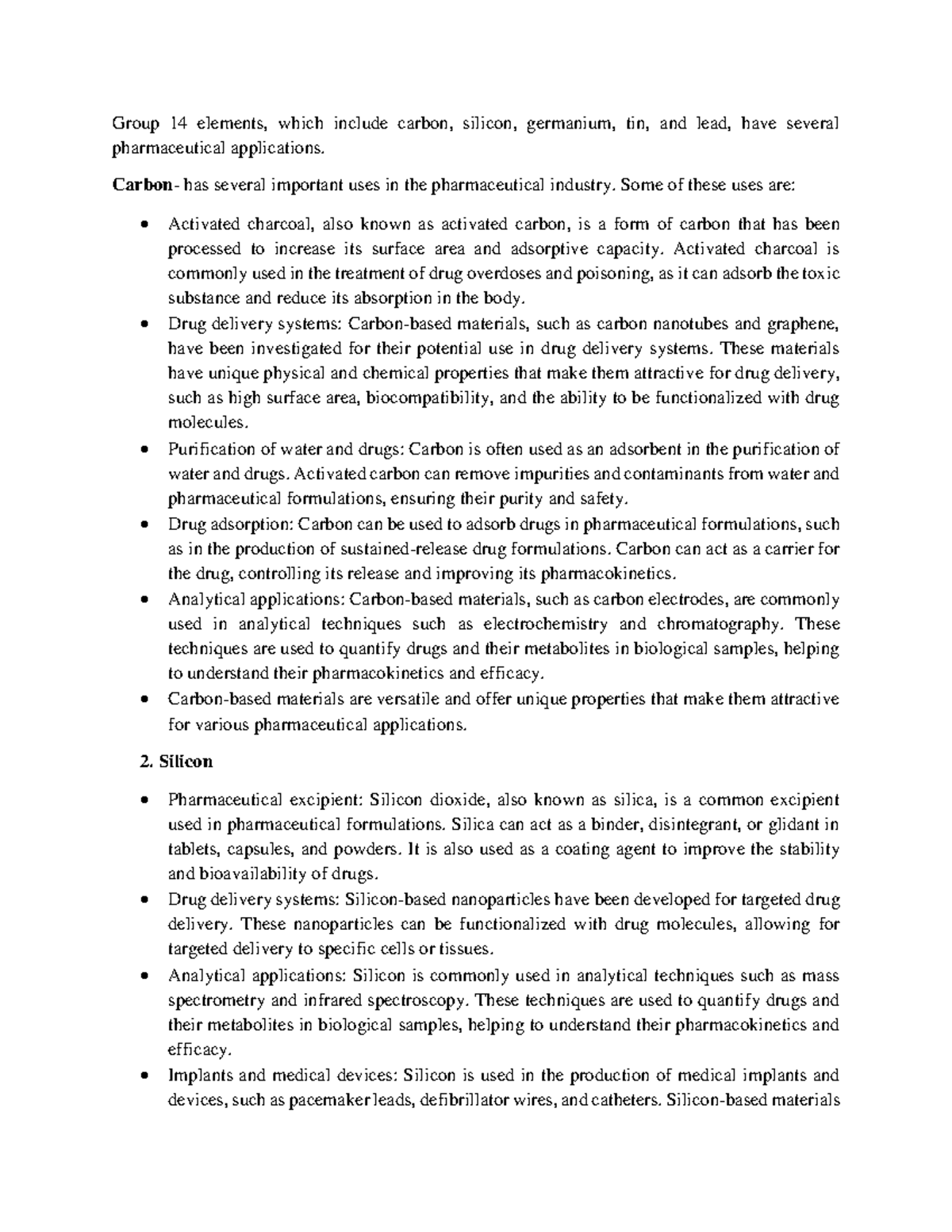 Group 14 elements - n/a - Group 14 elements, which include carbon ...