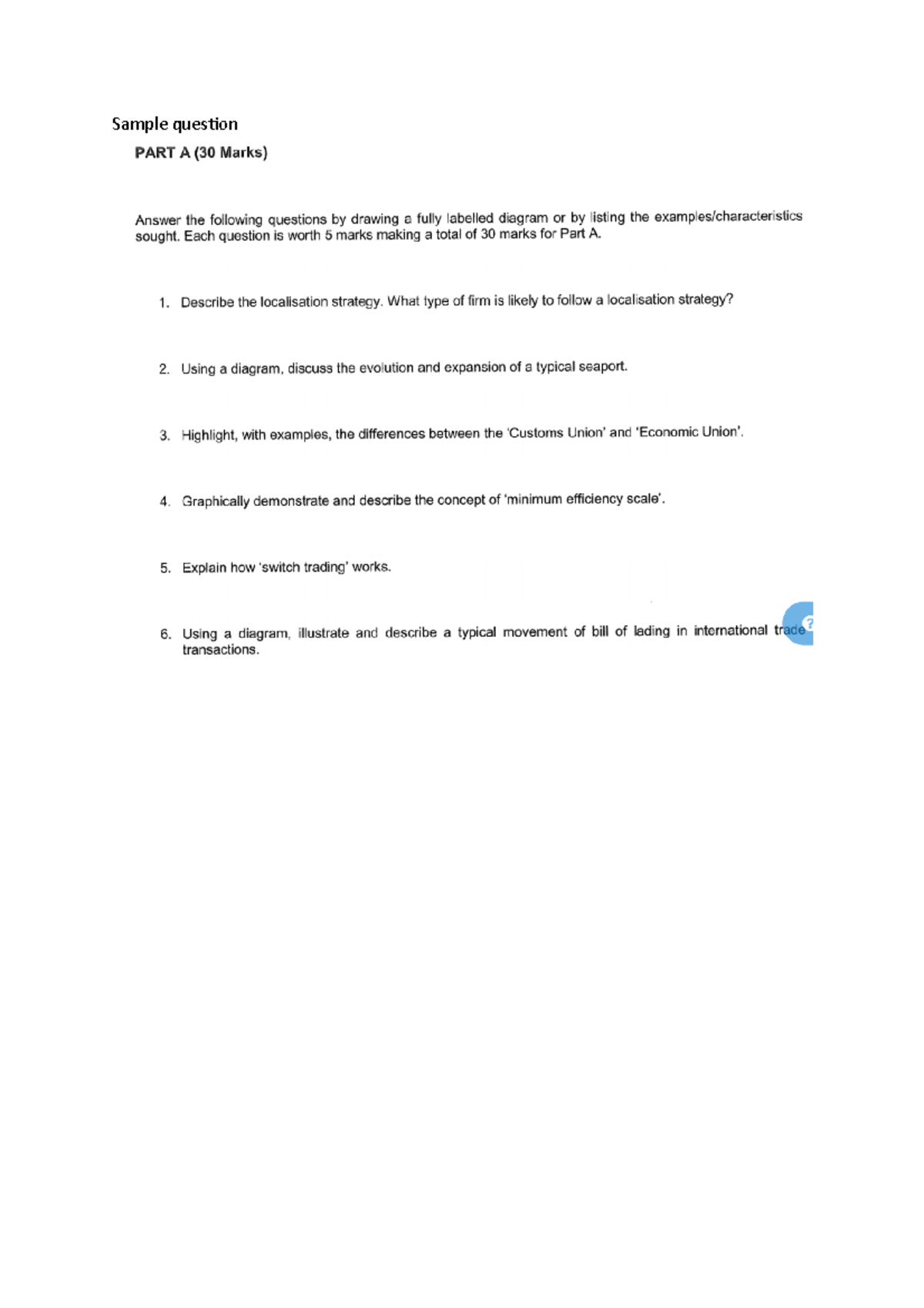 Sample question - ....... - OMGT2243 - Sample question - Studocu