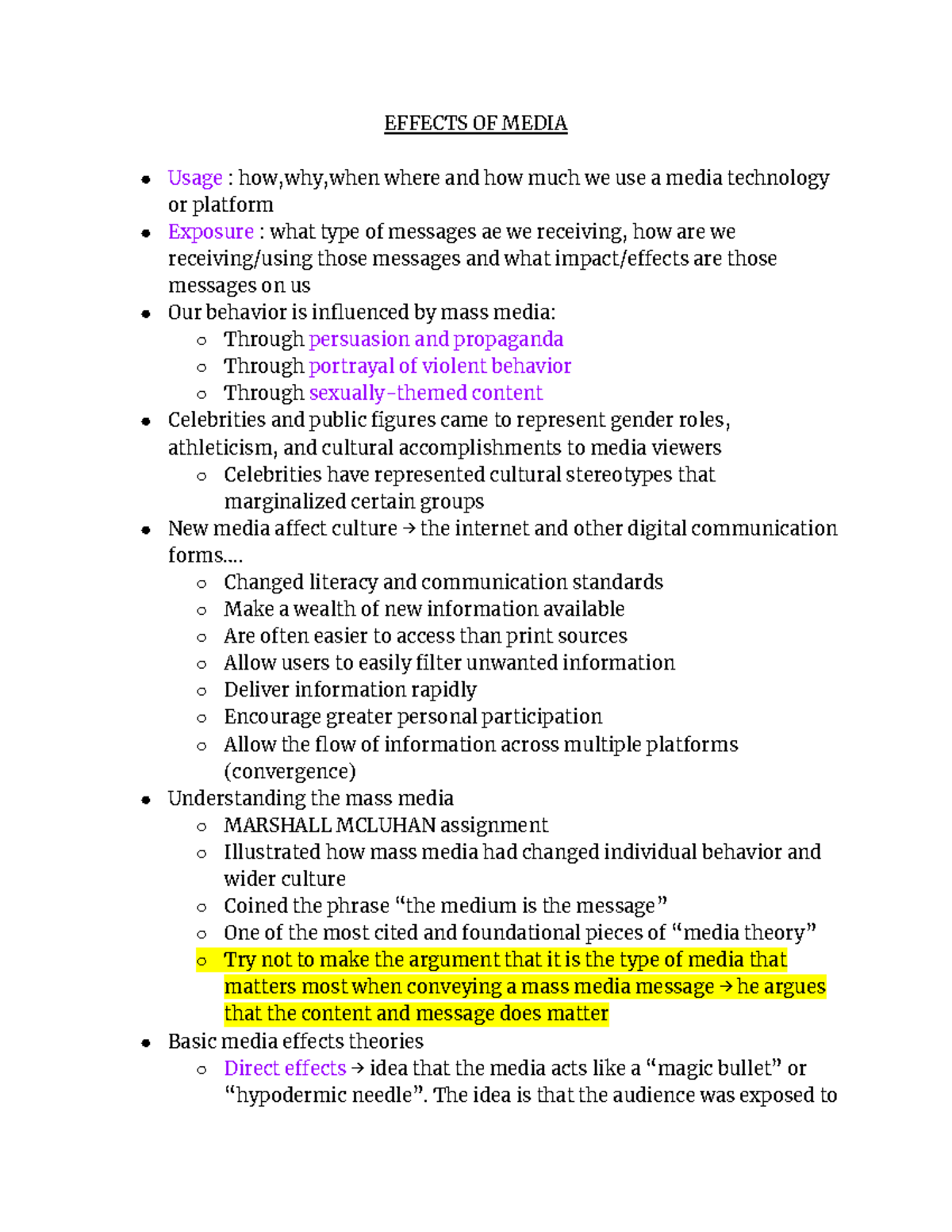 Effects of media media of diverse populations - EFFECTS OF MEDIA Usage ...