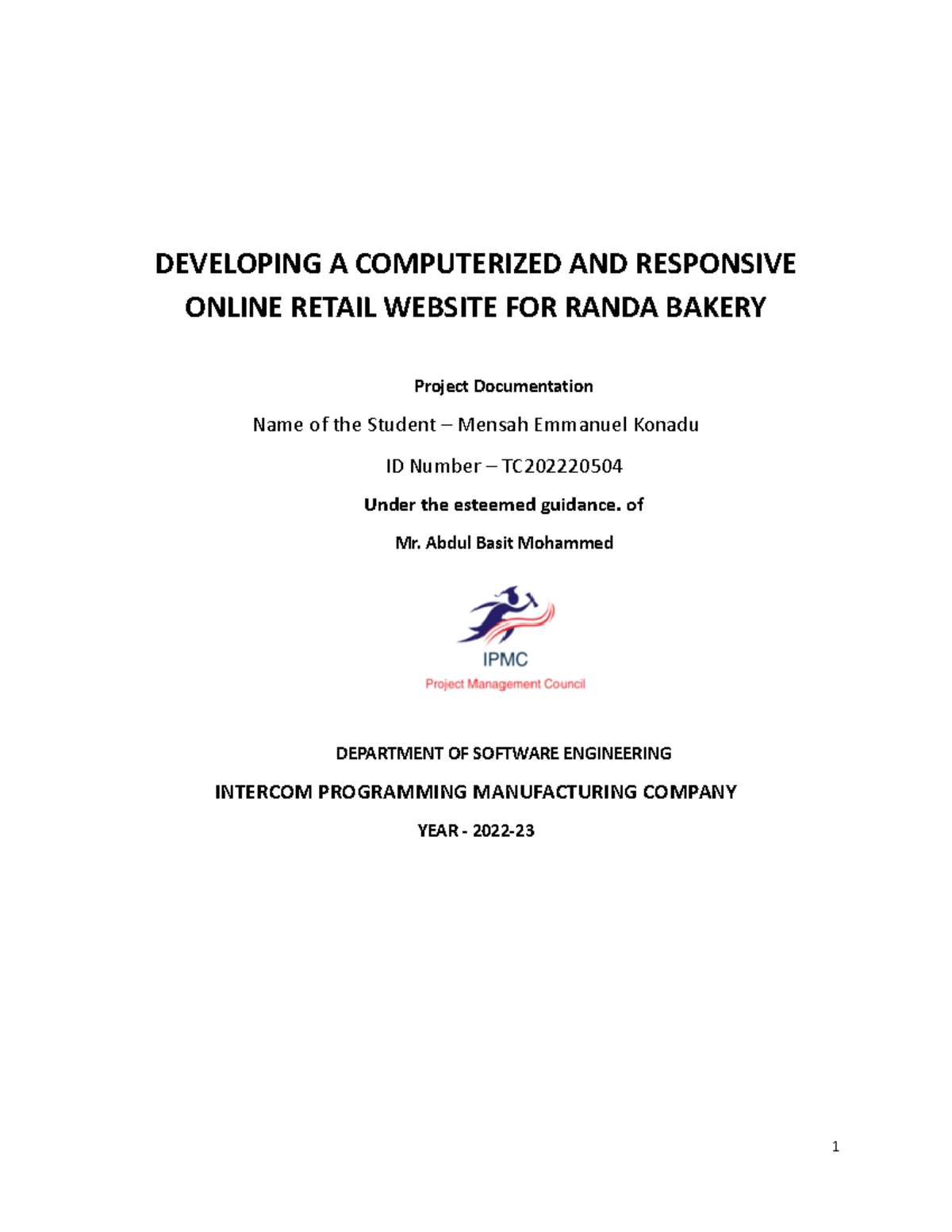 Developing A Computerized AND Responsive Online Retail Website FOR ...