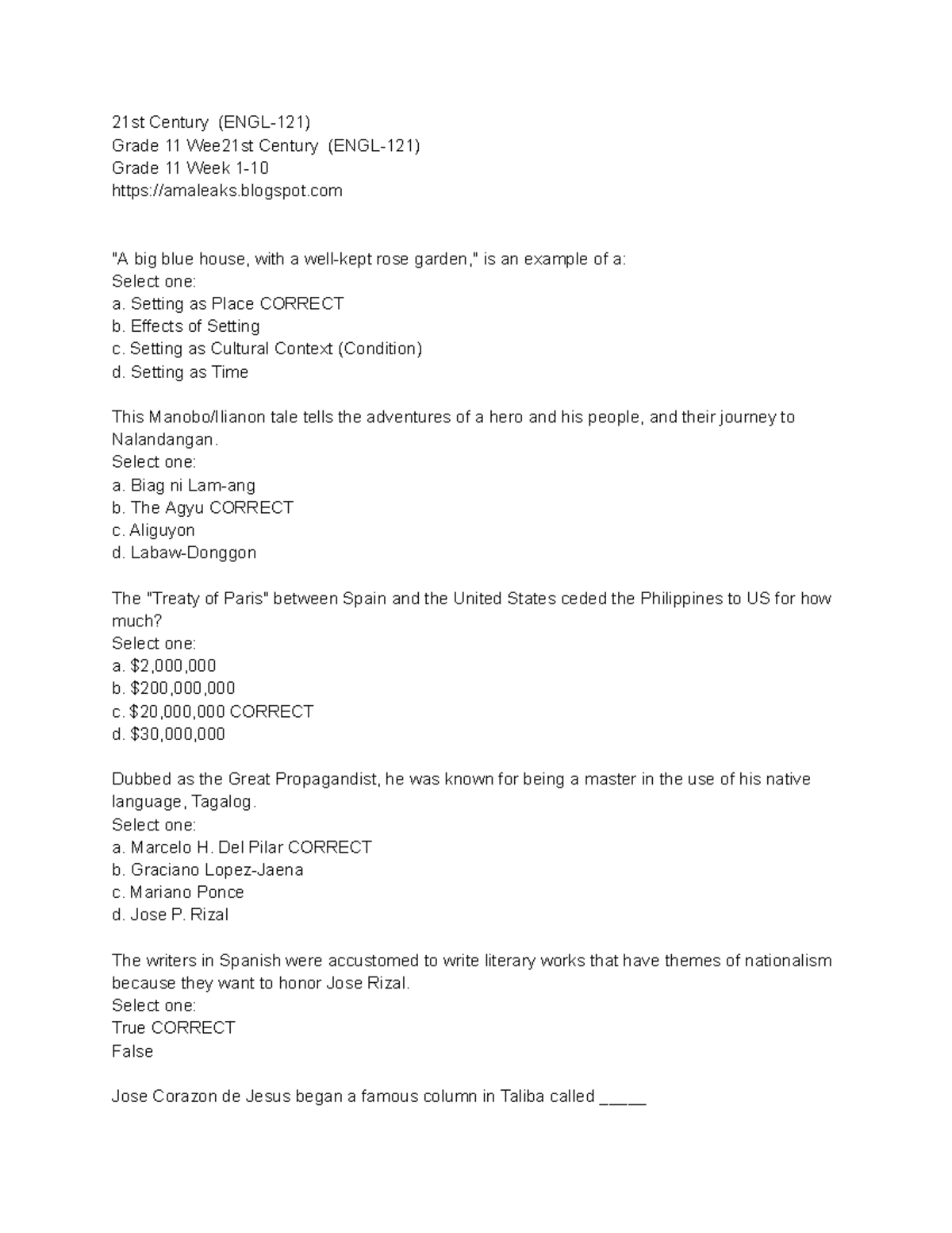 Untitled document - sdfsdf sdf sdf - 21st Century (ENGL-121) Grade 11 ...