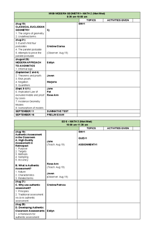 04 Microscopy - Lab sheet - 2. Name: Score: Section: Date: Observations and Results 1. Examine ...