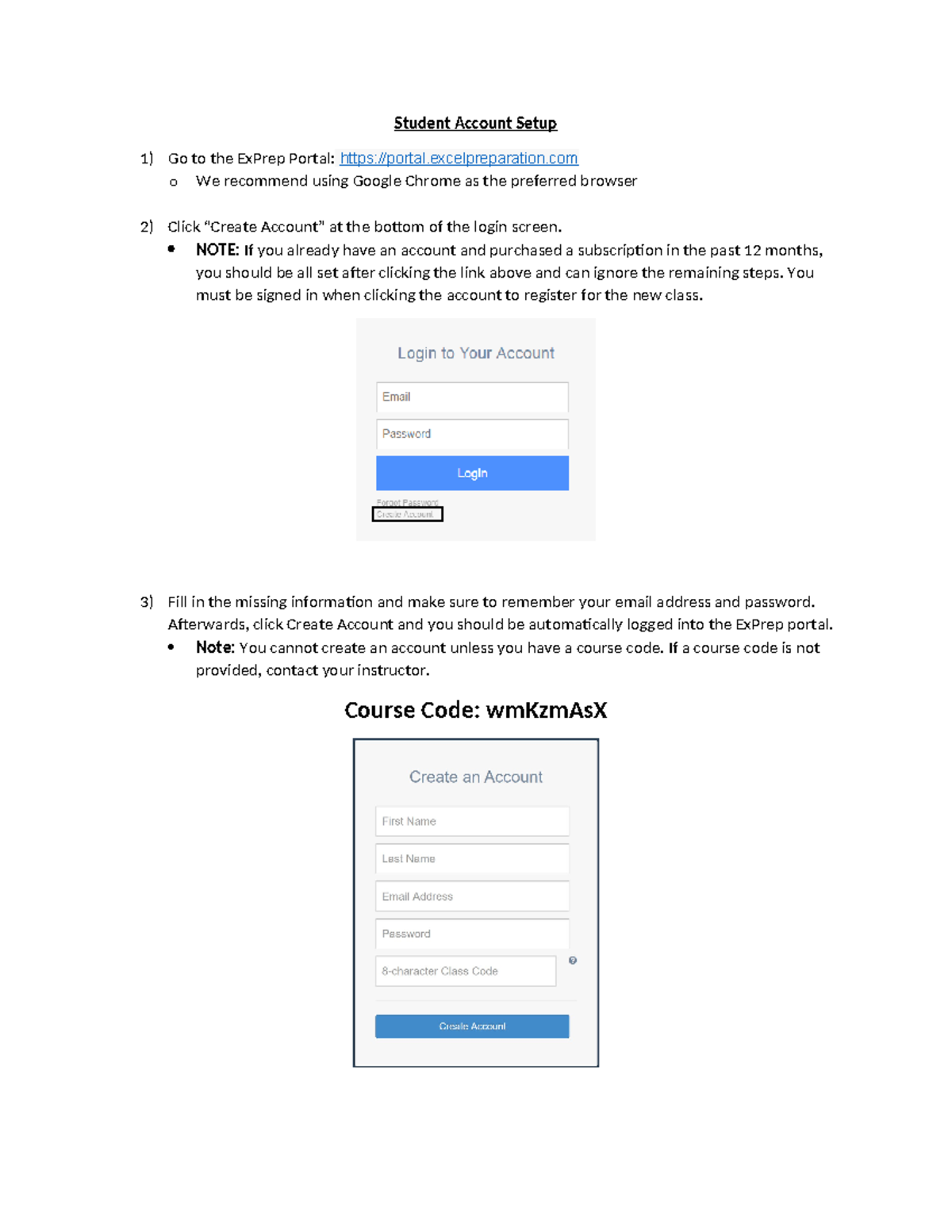 Ex Prep Student Account Setup BUAD 308 Advanced Business Finance Spring 24 (14791 R TTh 4p ...