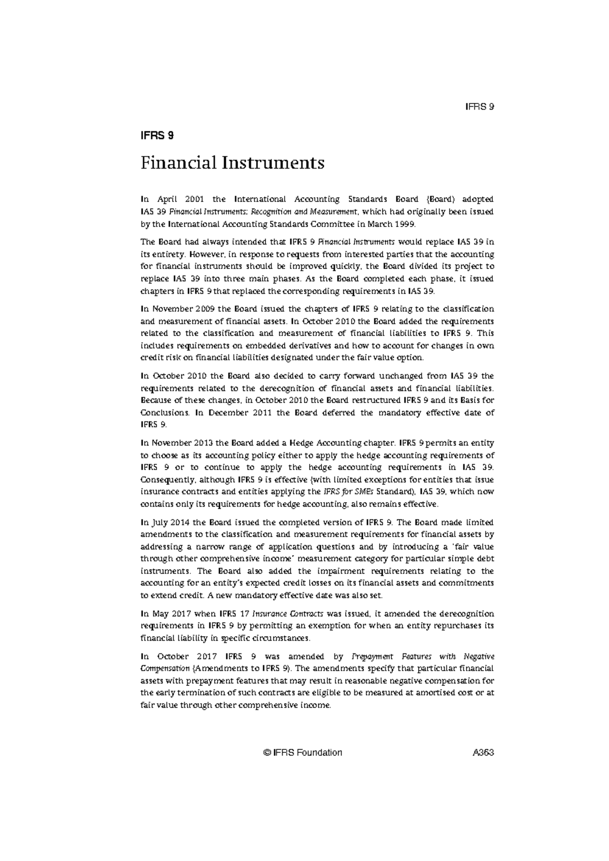 Ifrs 9 financial instruments - IFRS 9 Financial Instruments In April ...