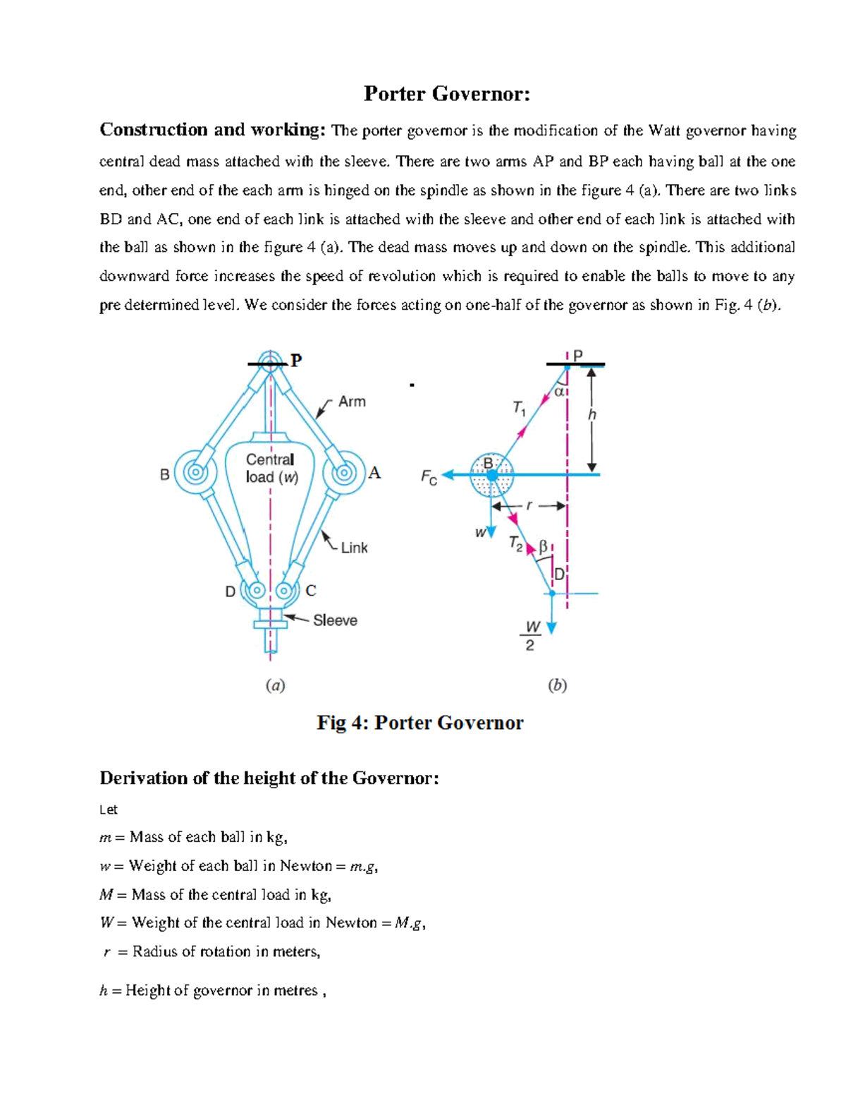 Porter Governor - Porter Governor: Construction and working: The porter ...