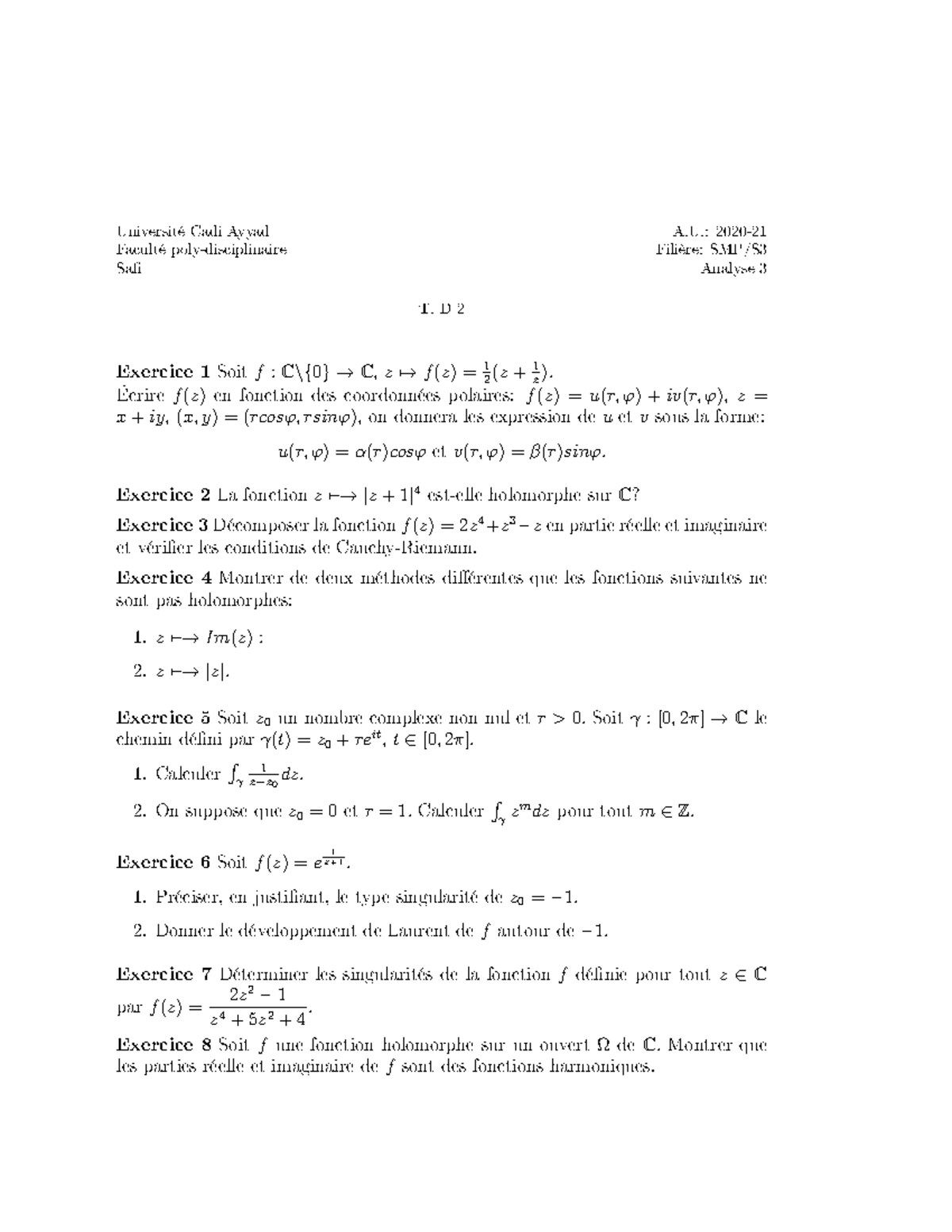 TD2-smp-analyse 3 - ♥ rs té ②② té ♣♦ ② s ♣ ♥ r èr P - Studocu