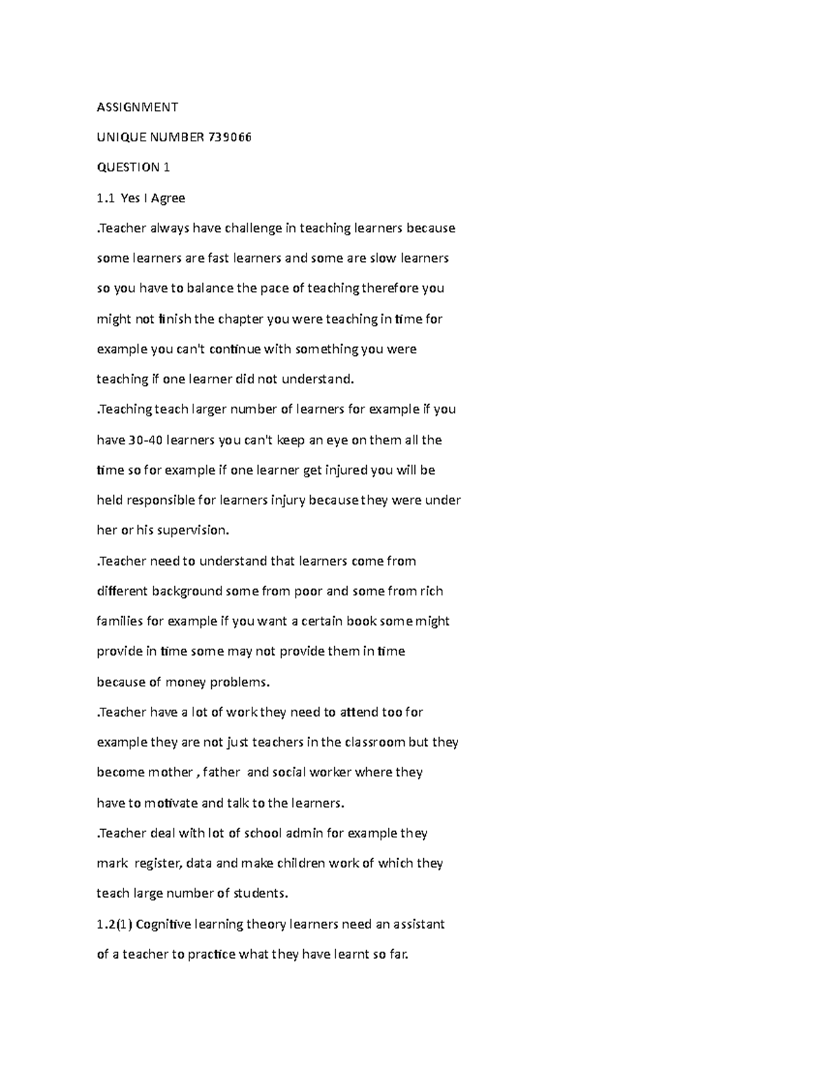 Document for Unisa students who requires additional help with their ...