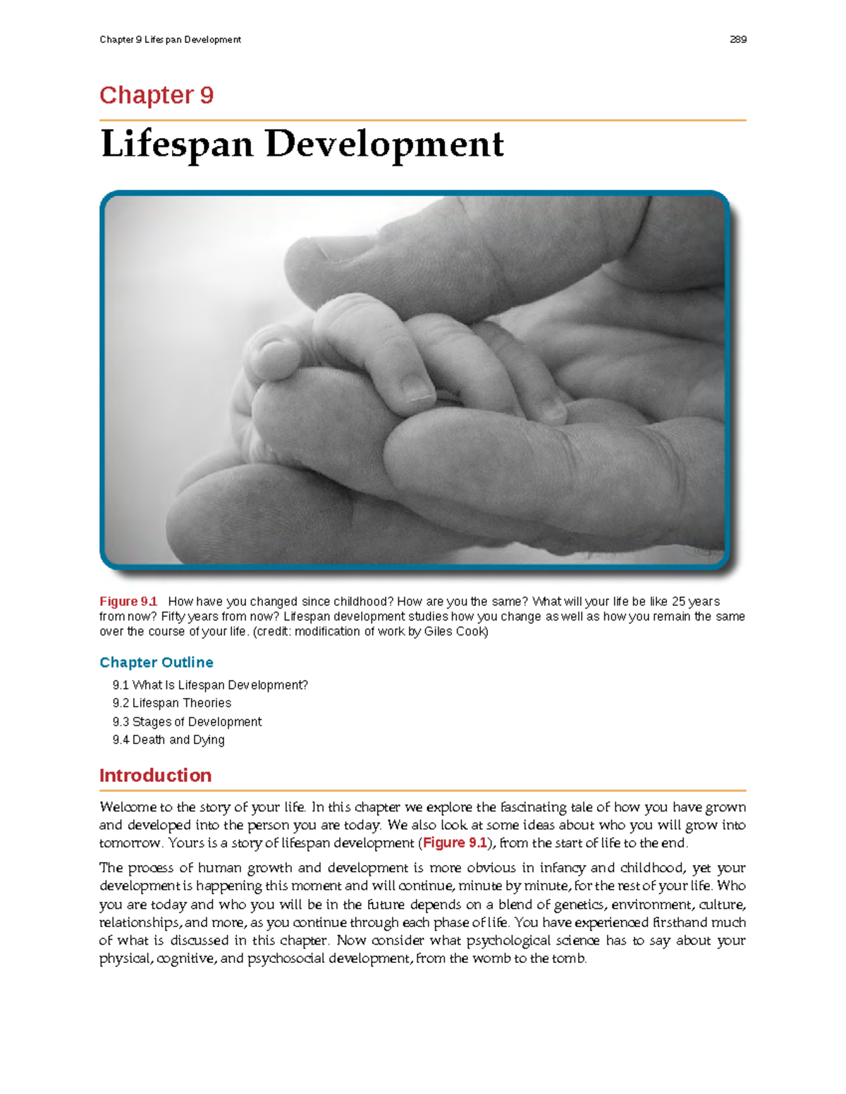 Chapter 9 LR - Chapter 9 Lifespan Development Figure 9 How have you ...