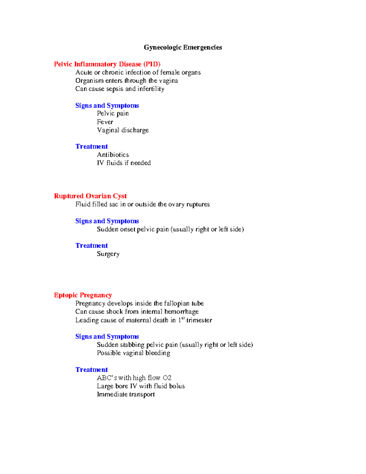 Gynecologic Emergencies - Gynecologic Emergencies Pelvic Inflammatory ...