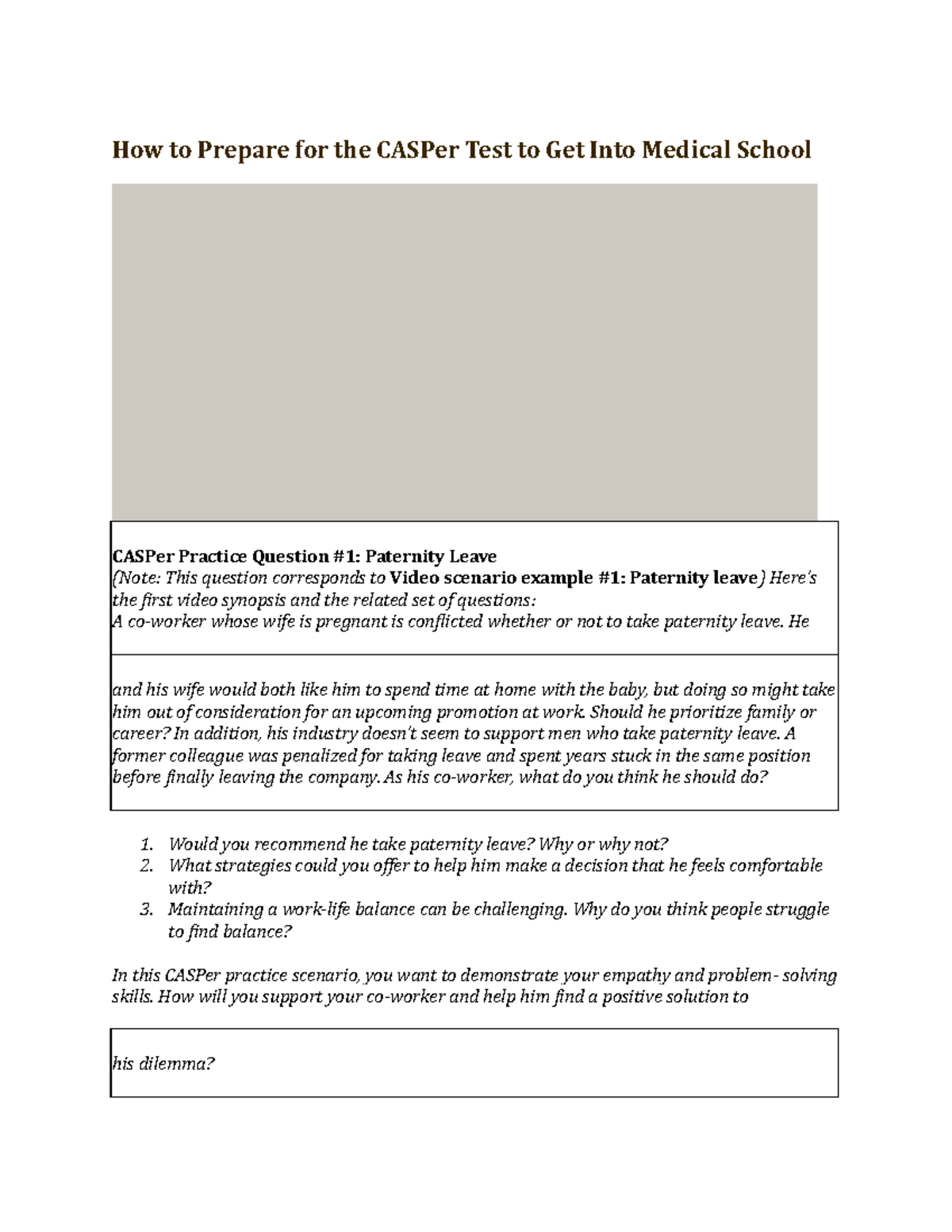 Casper prep - jijijijijijijij njn - How to Prepare for the CASPer Test ...