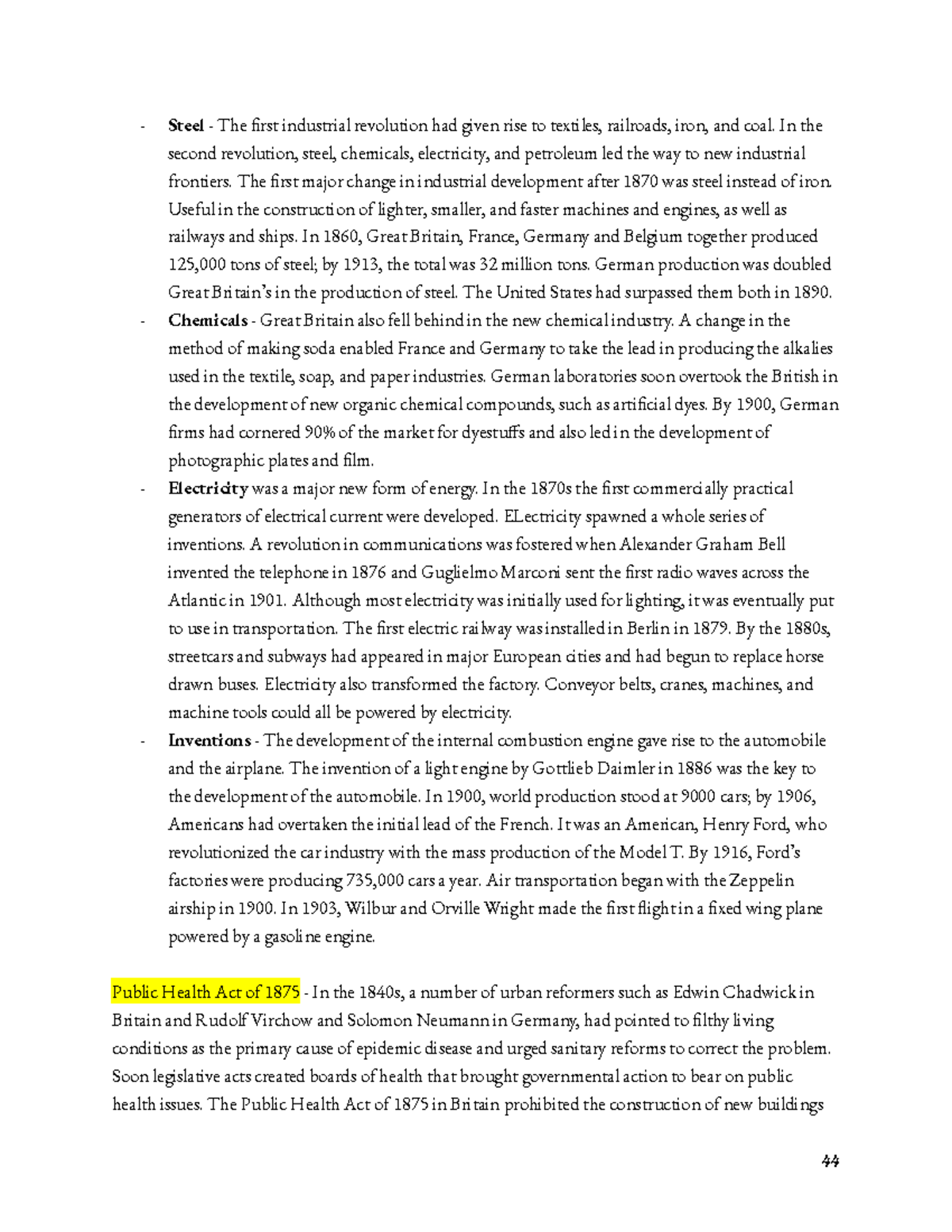 44 - Public Health Act of 1875, and the Second Industrial Revolution in ...