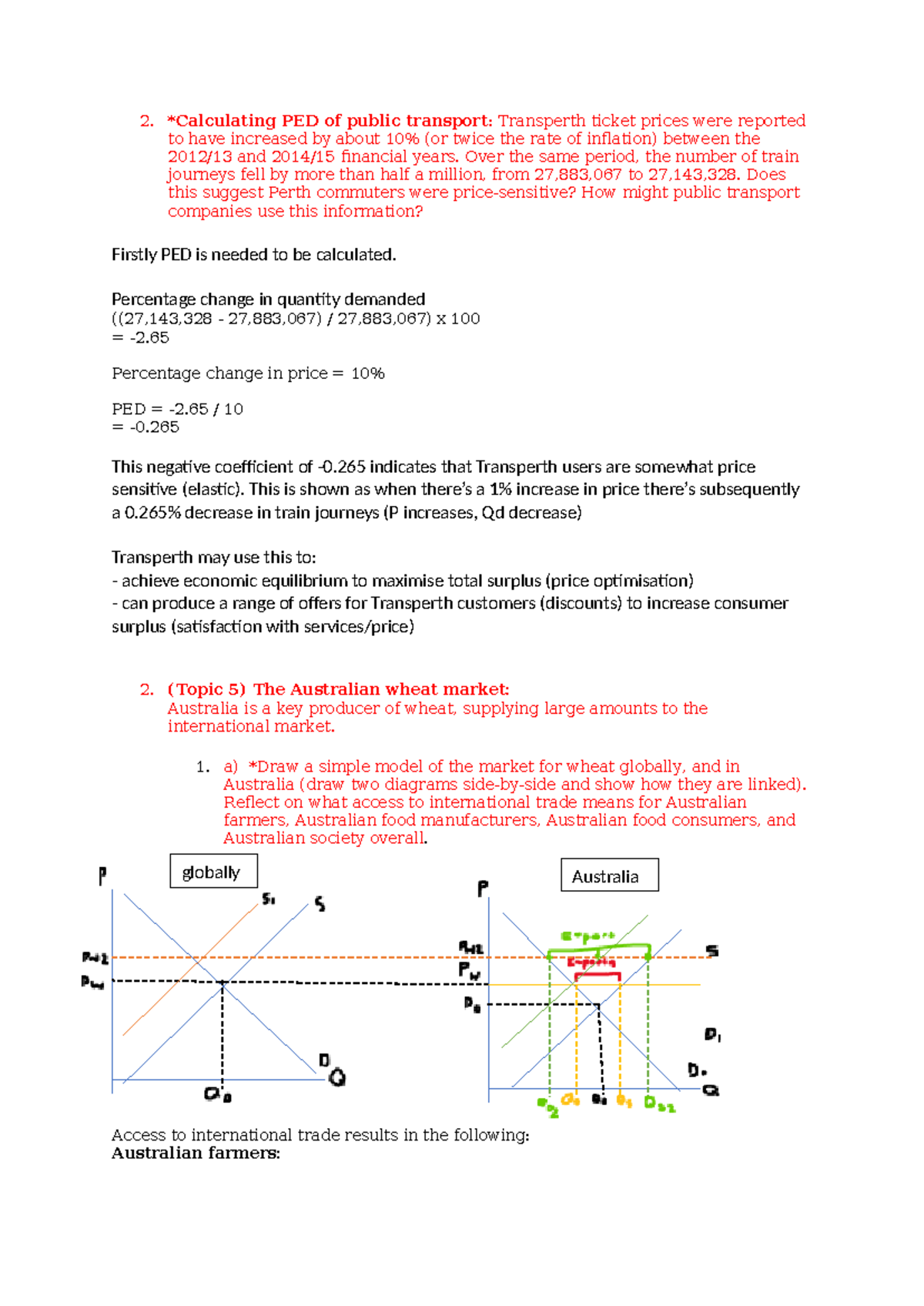 Tutorial 4, week 5 - 2. *Calculating PED of public transport ...