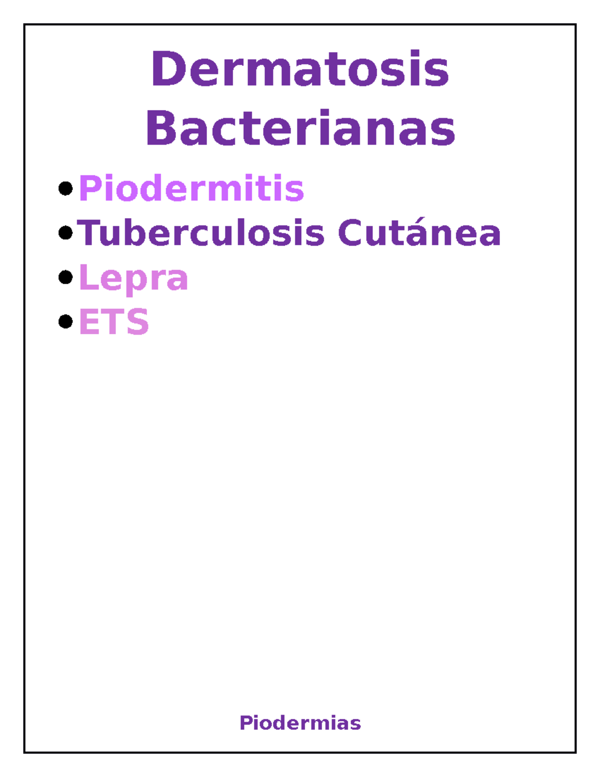 Piodermias, cuadro clinico, diagnostico y tratamiento - Dermatosis ...