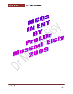 100 Top ENT MCQs and Answers - 100 Top ENT Multiple Choice Questions ...