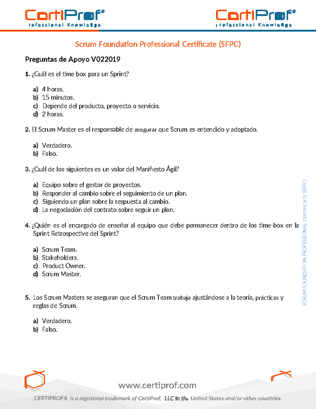 Preparación para el examen SFPC - SCRUM FOUNDATION PROFESSIONAL ...