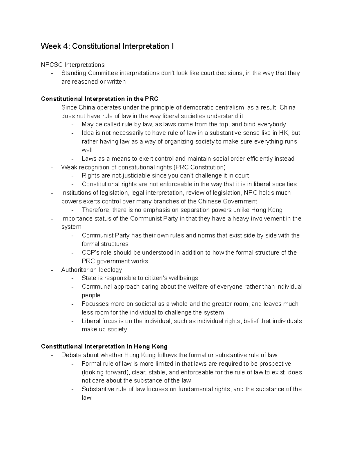 Constitutional Law Lecture Week 4 - Week 4: Constitutional ...