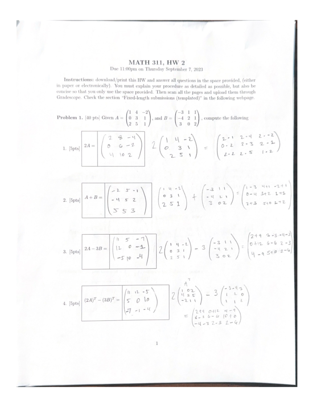 Math311hw2 - MATH 311 - Studocu