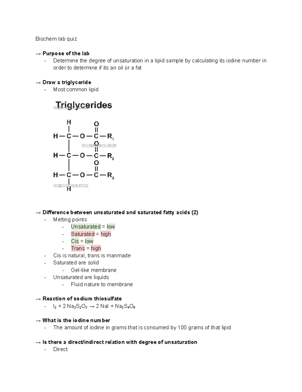 Biochem lab quiz - Lab quiz 4 questions - Biochem lab quiz → Purpose of ...