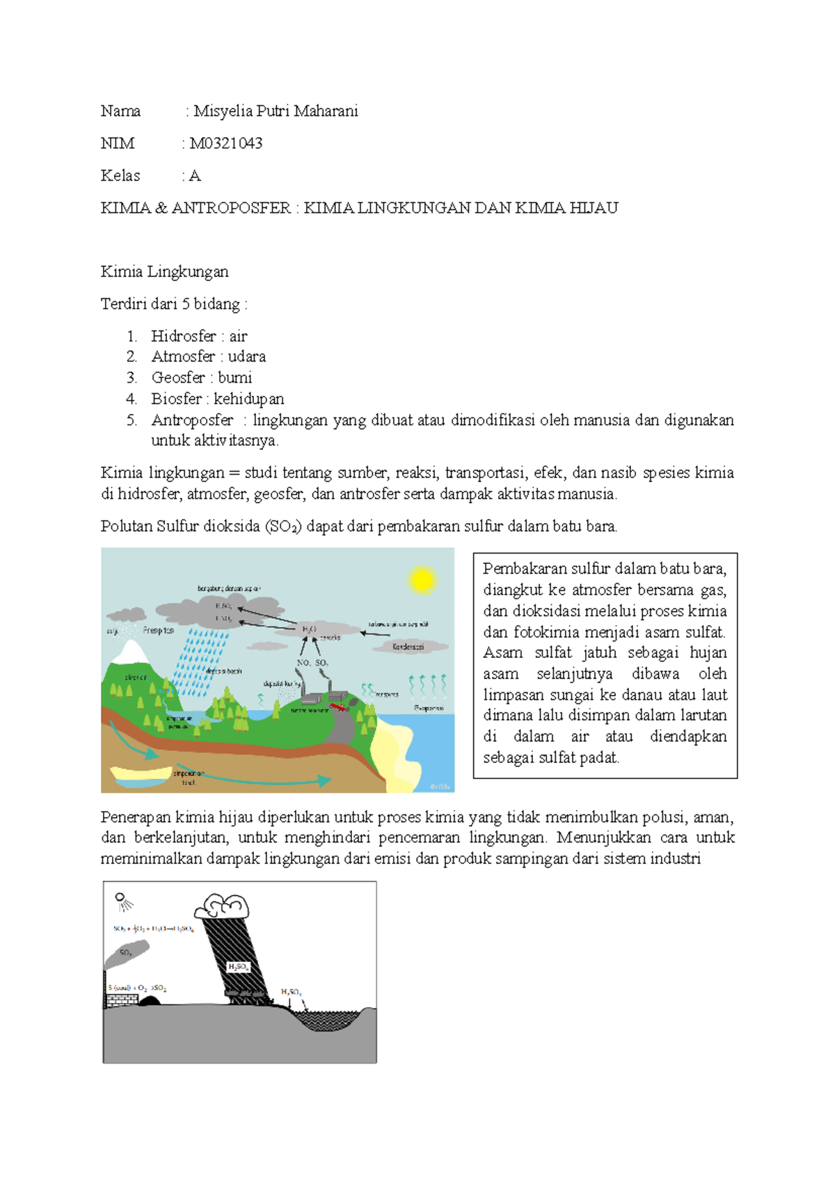 Resum 2 - kimling - Nama : Misyelia Putri Maharani NIM : M Kelas : A ...