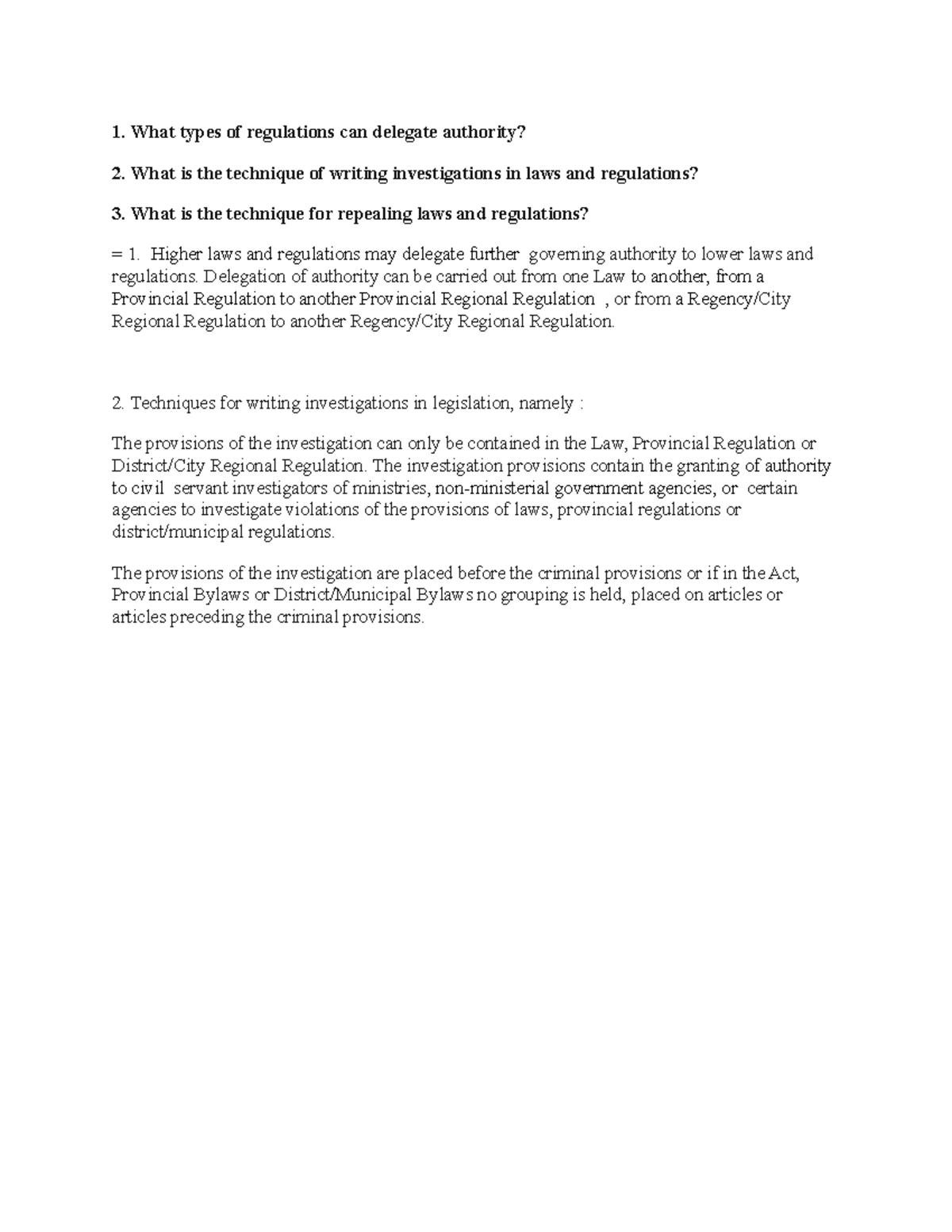 Type of regulation - What types of regulations can delegate authority ...