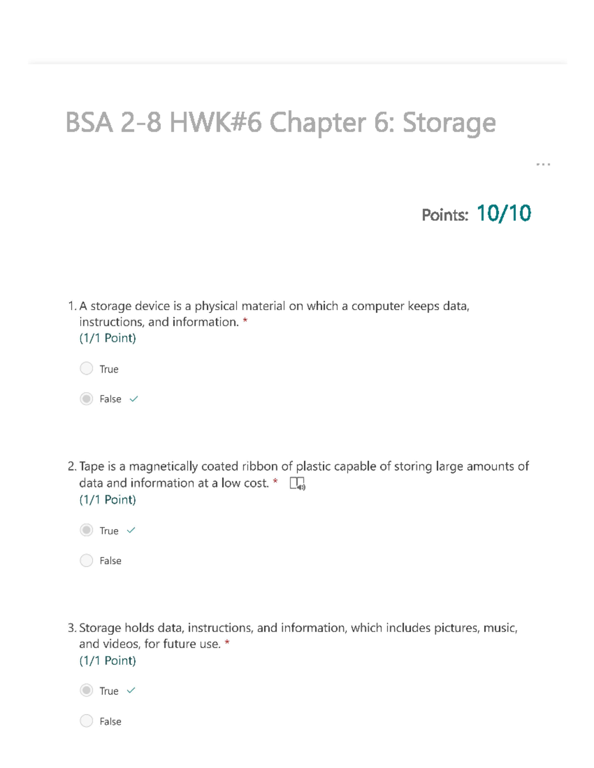 IT Tools-HW-Chapter 6-Storage - Bachelor of Science in Accountancy ...