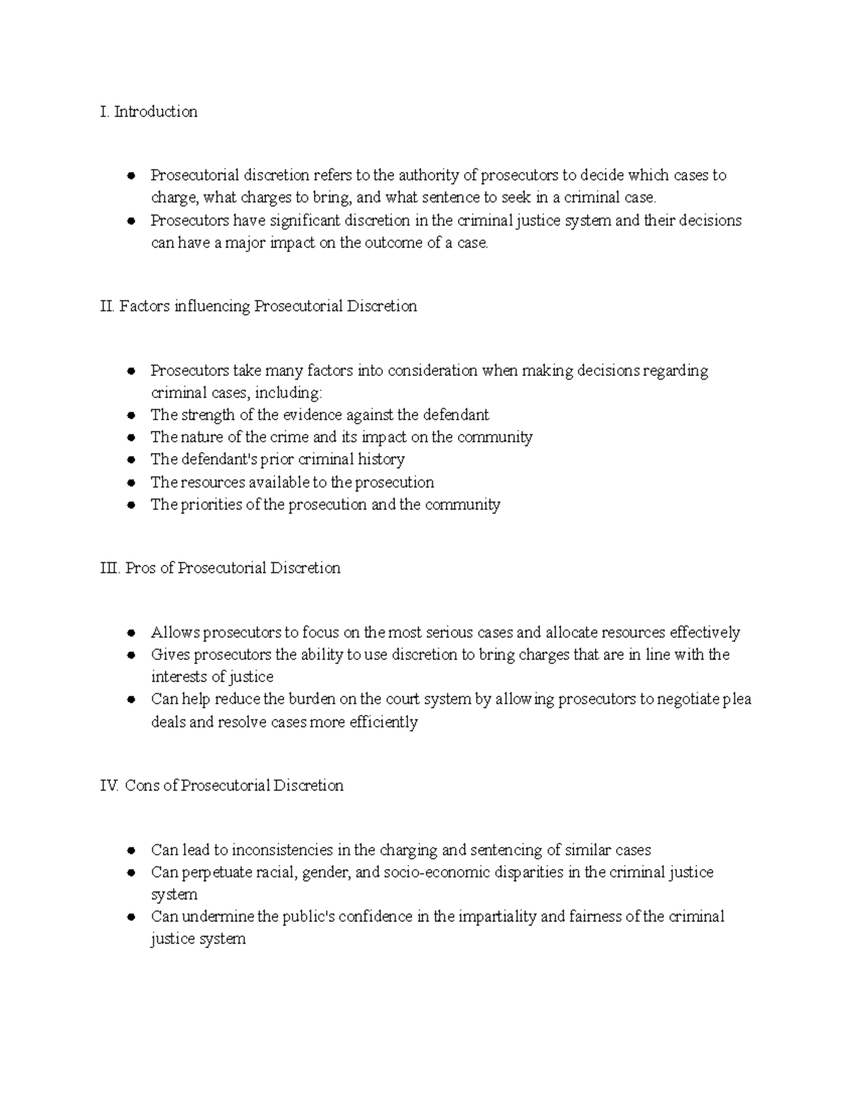 Prosecutorial Discretion-2 - I. Introduction Prosecutorial discretion ...