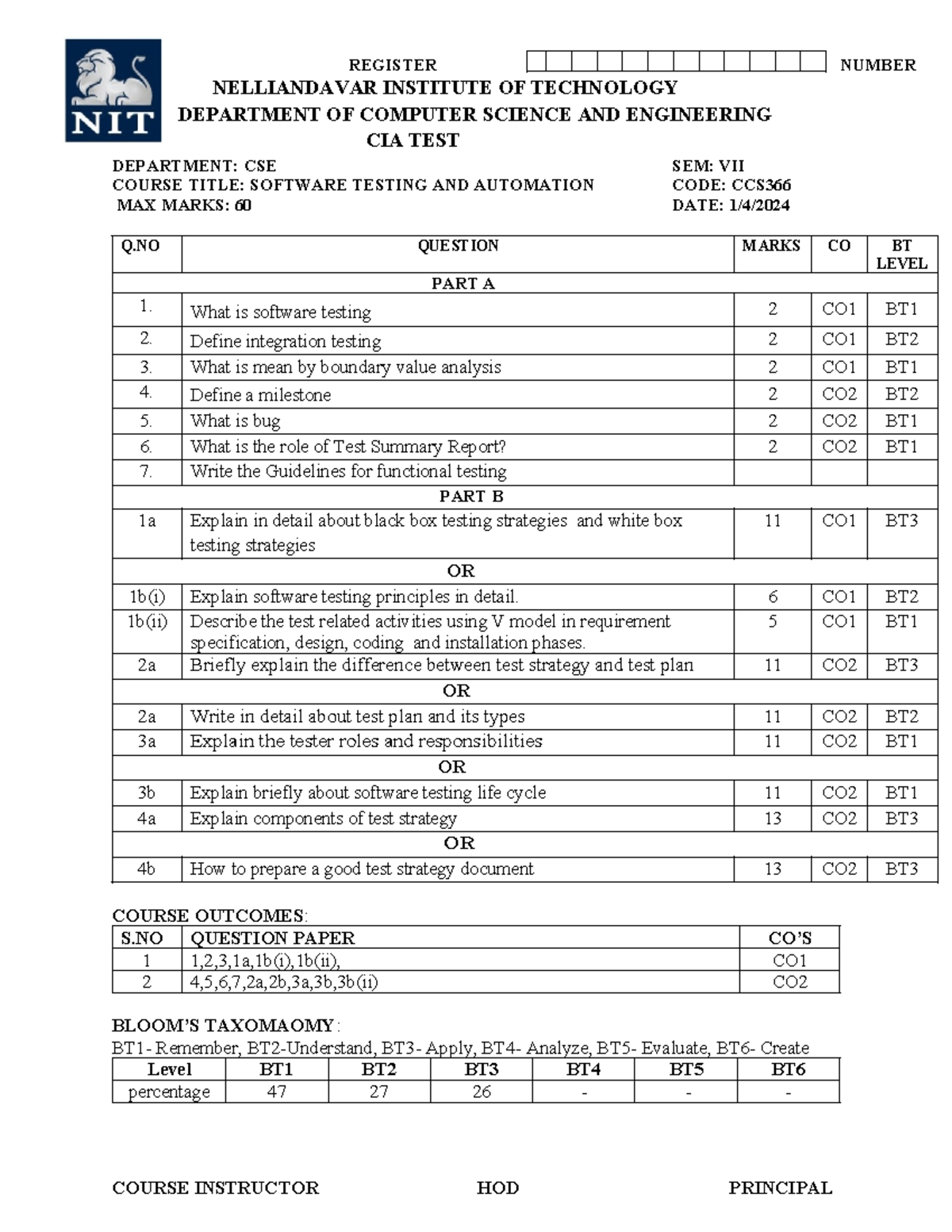 STA CIA QP - UNIT 1 &2 QUESTION - REGISTER NUMBER NELLIANDAVAR ...