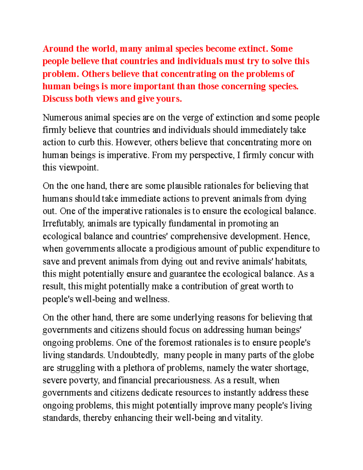 13 1-animal - đvat - Around the world, many animal species become ...