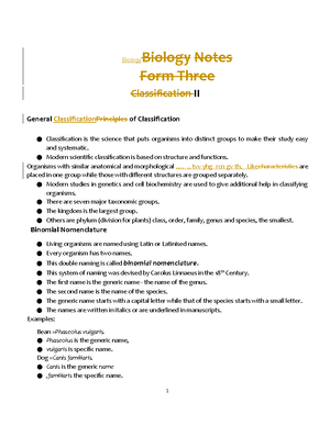 FORM 3 Biology - FORM THREE BIOLOGY By the end of form three work, the ...