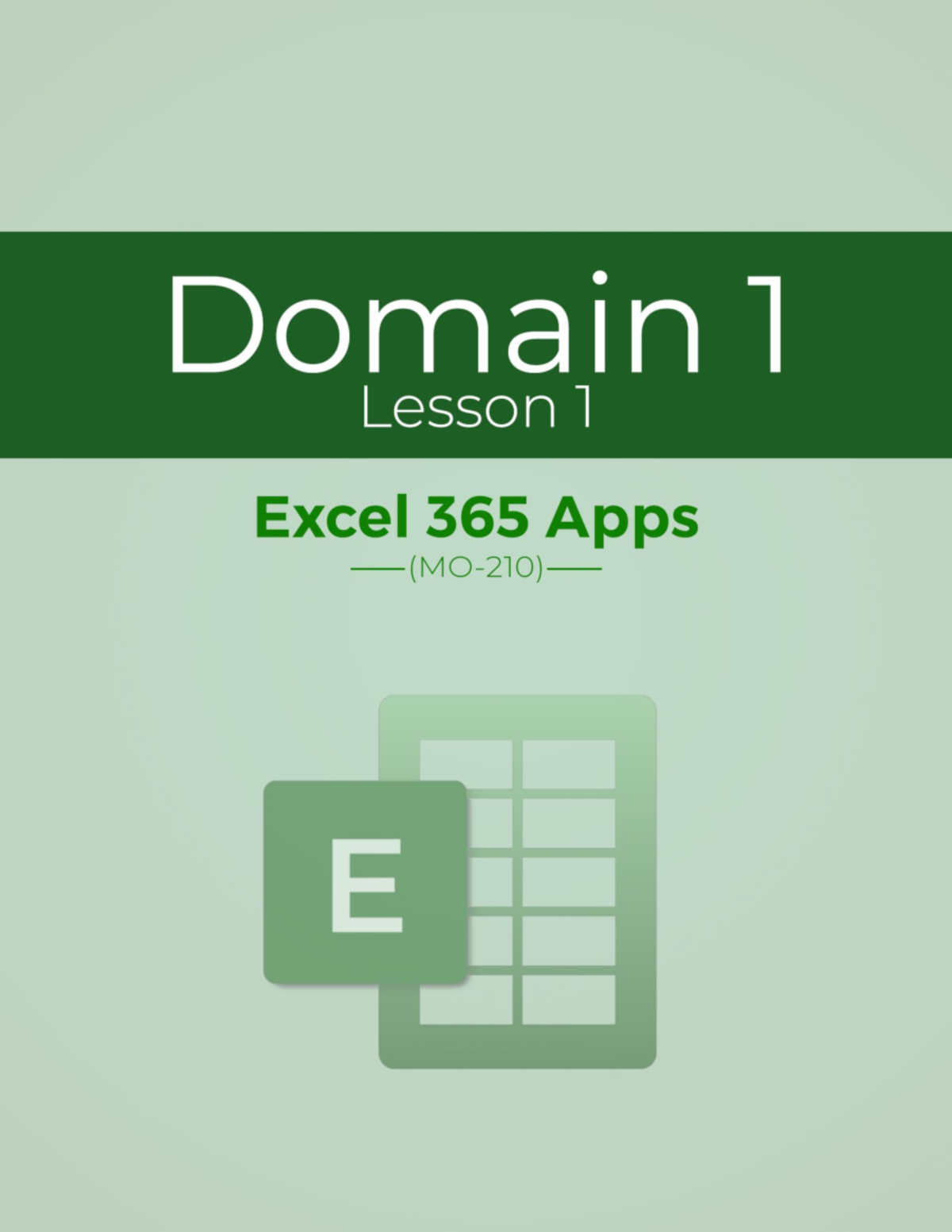 Domain 1 lesson 1 projects - 6 | Domain 1 Lesson 1: Excel 365 Apps (MO ...