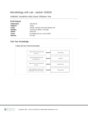HOL Lab 1 - HOL UNE Microbio 1020L Lab #1 - HOL Lab 1: Microscopy for ...