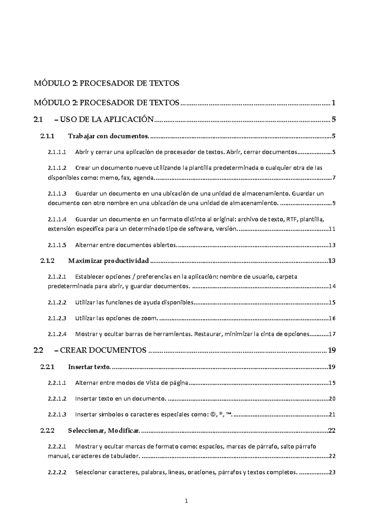 Módulo 3 - Procesador de texto - M”DULO 2: PROCESADOR DE TEXTOS M”DULO 2: PROCESADOR DE TEXTOS 2 ...