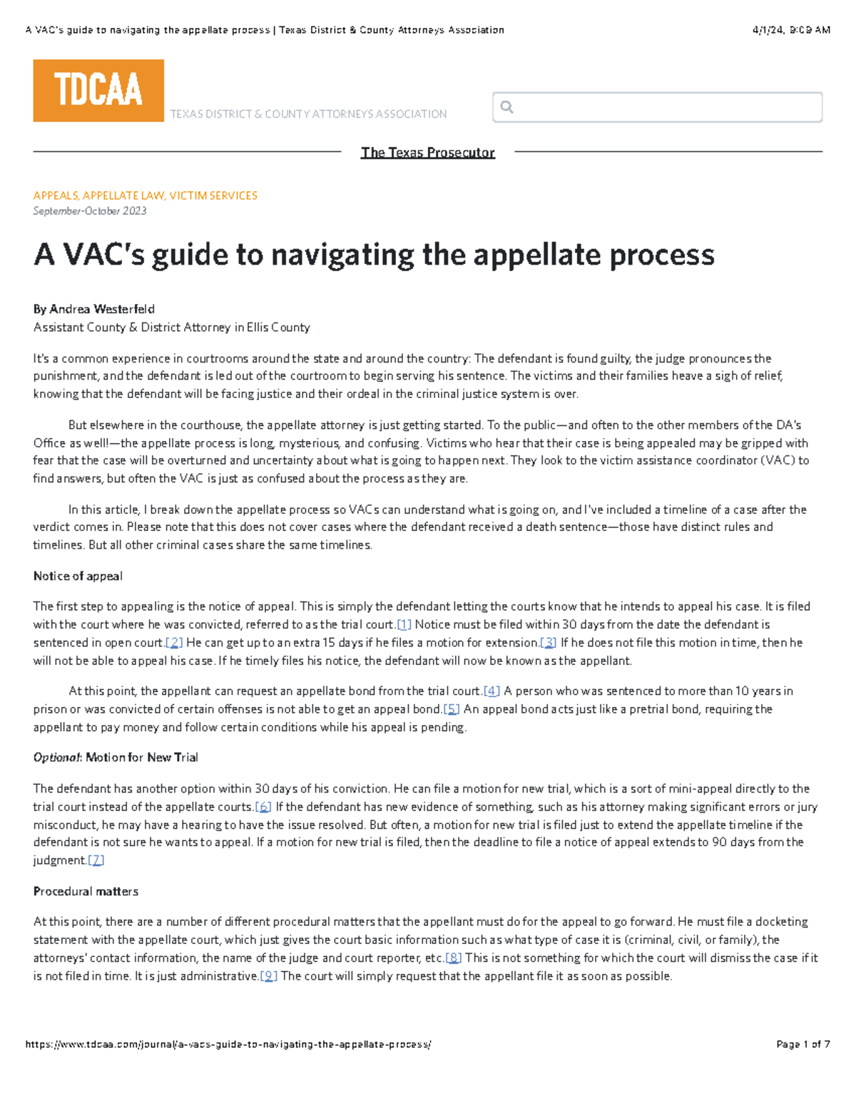 TTAP flowchart - Summary Texas Criminal Procedure - TEXAS DISTRICT ...