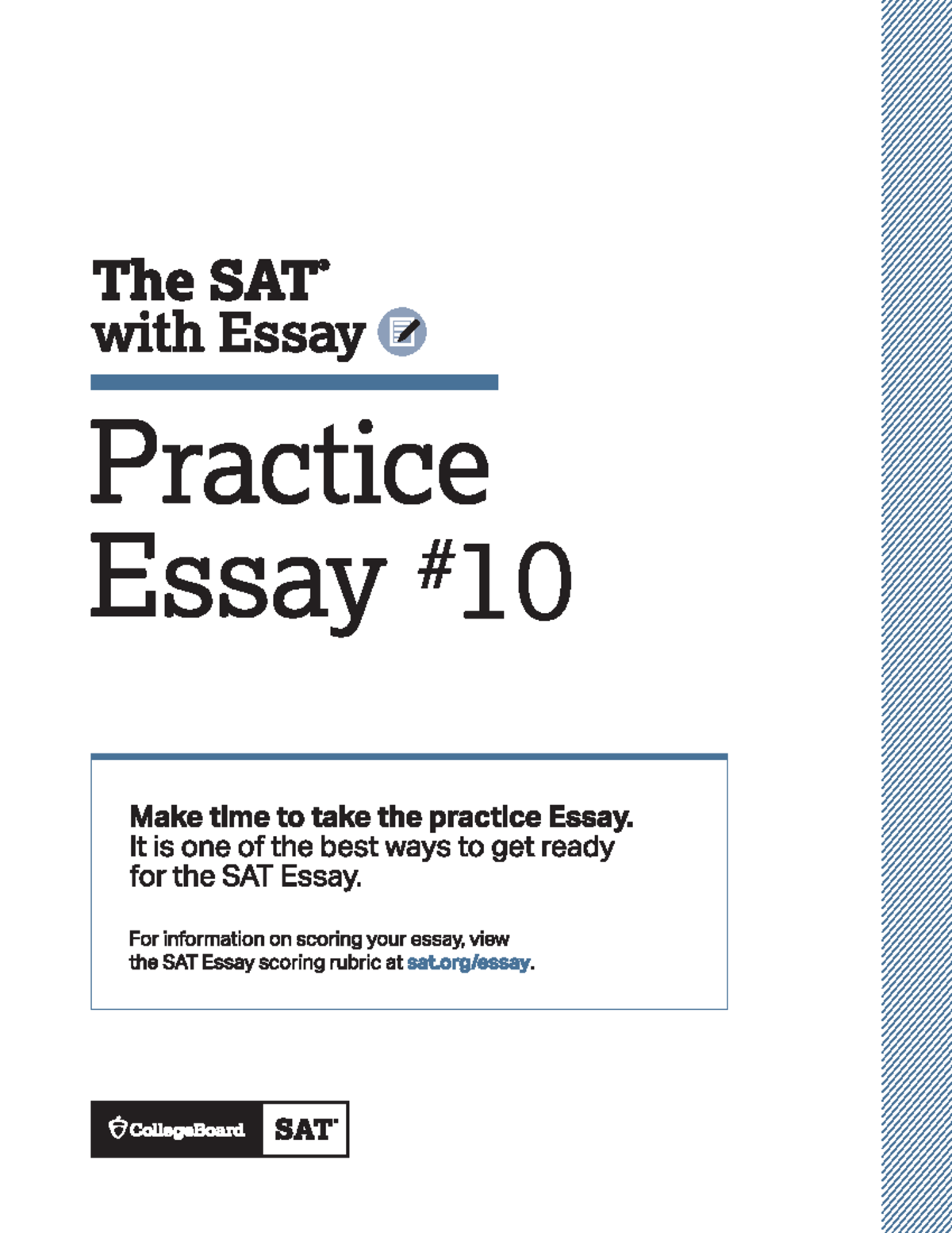 SAT Practice Essay #10 - study guide - As you read the passage below ...