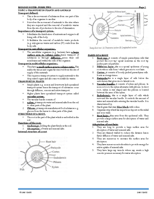 Form 3 notes-1 - Summarized notes - TOPIC 1- CLASSIFICATION 2 ...