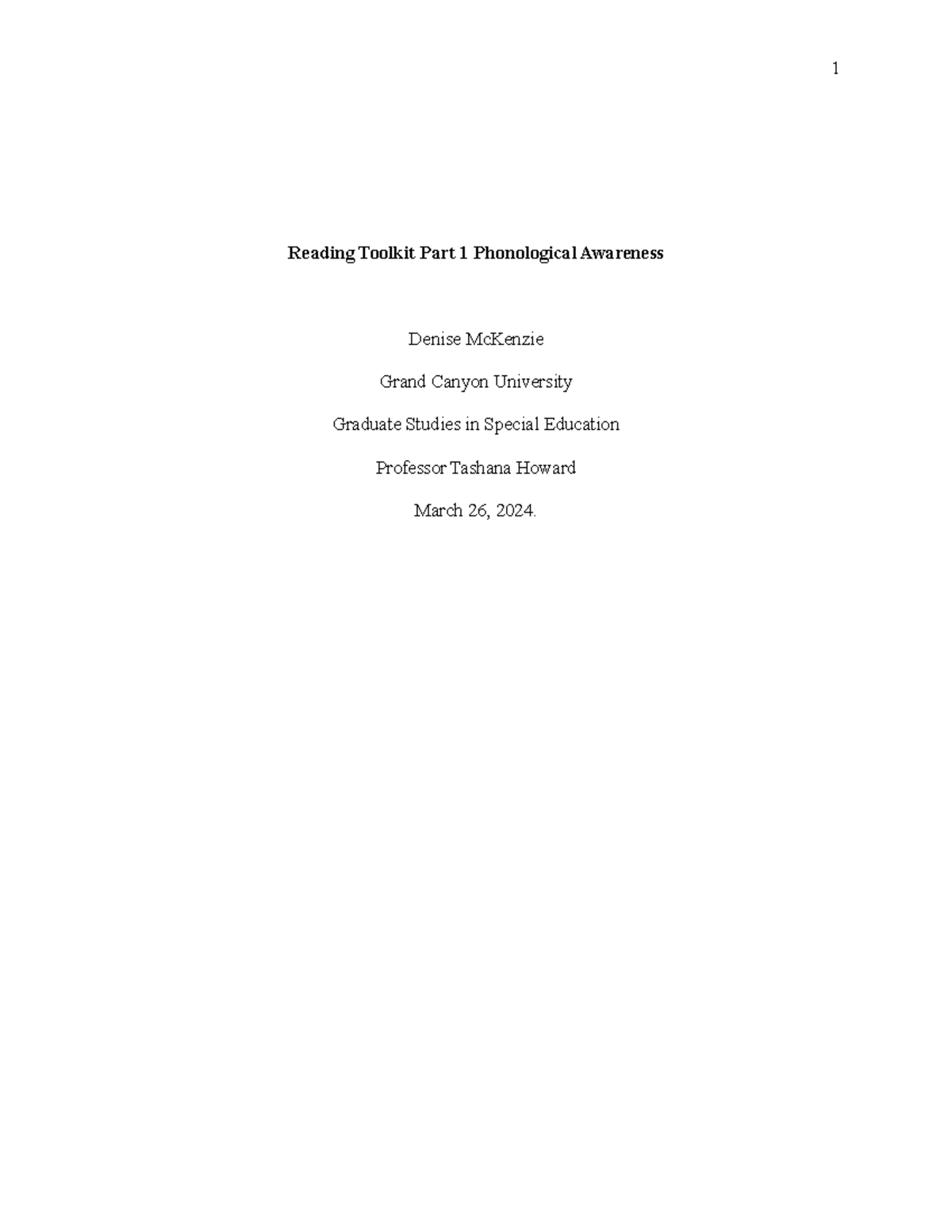 Reading Toolkit Part 1 Phonological Awareness - Reading Toolkit Part 1 ...