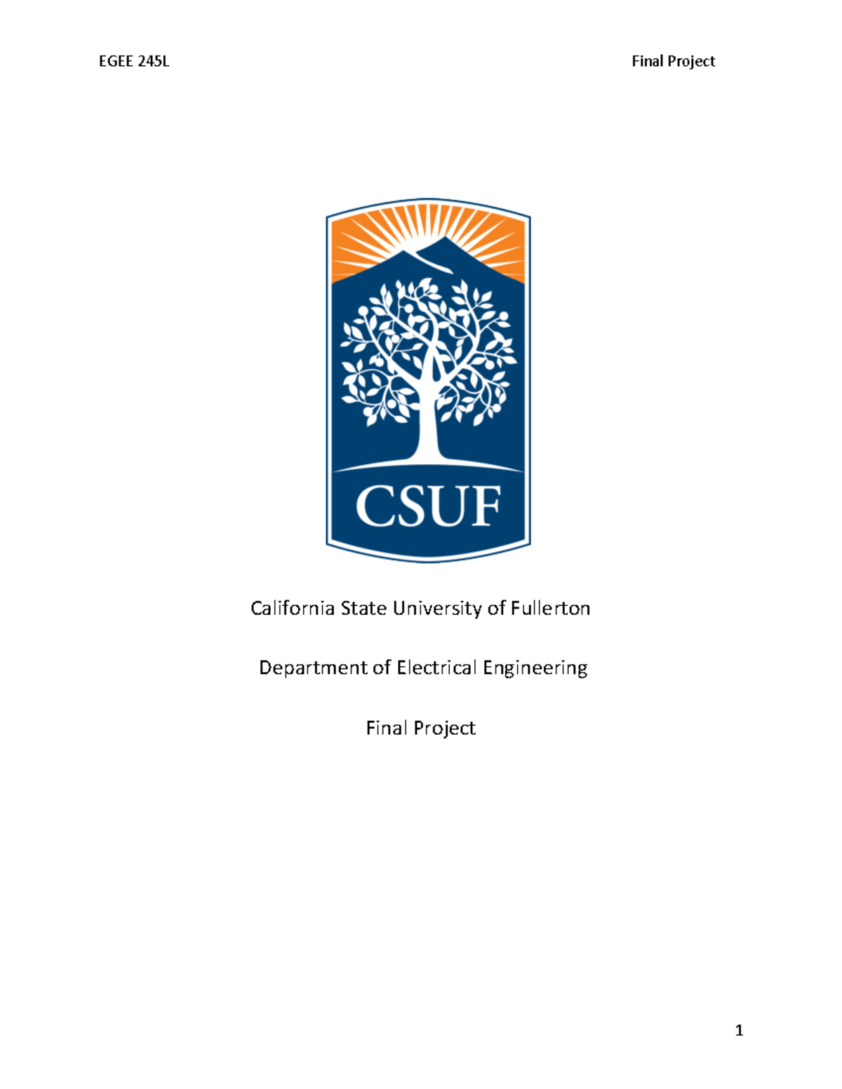 FInal Project - California State University of Fullerton Department of ...