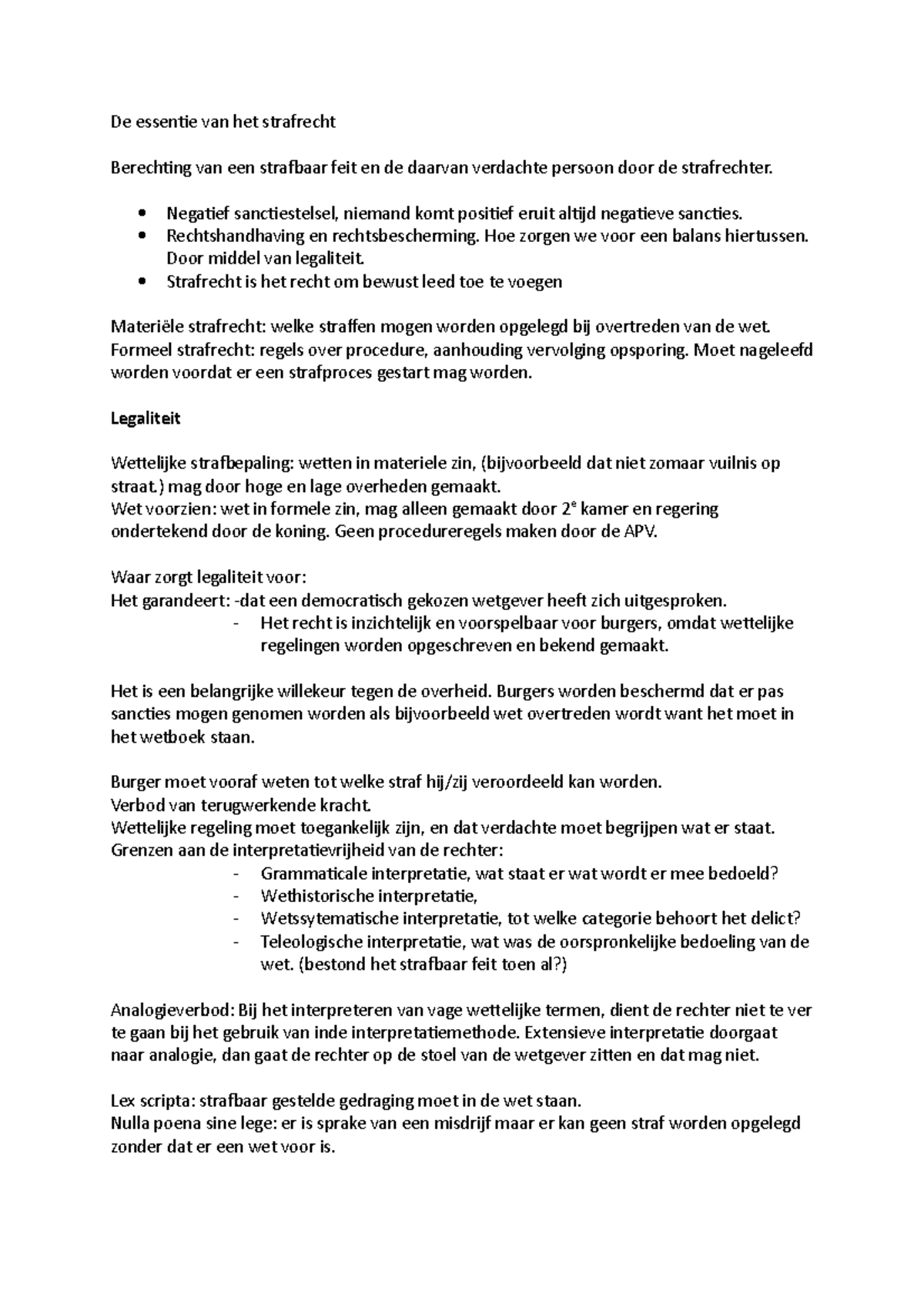 Hoorcollege 1a Aantekeningen Van College De Essentie Van Het