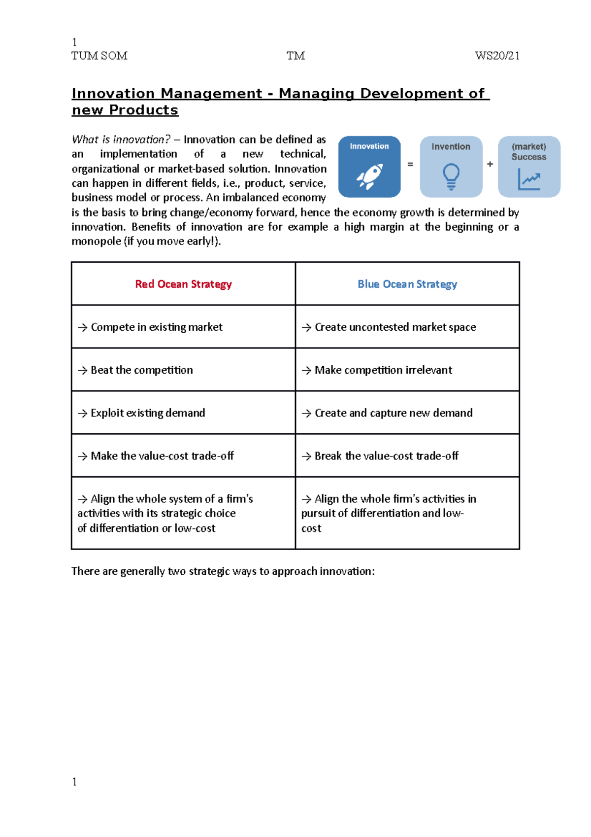 Technology Management: Concepts and Case Studies Summary - TUM - Studocu