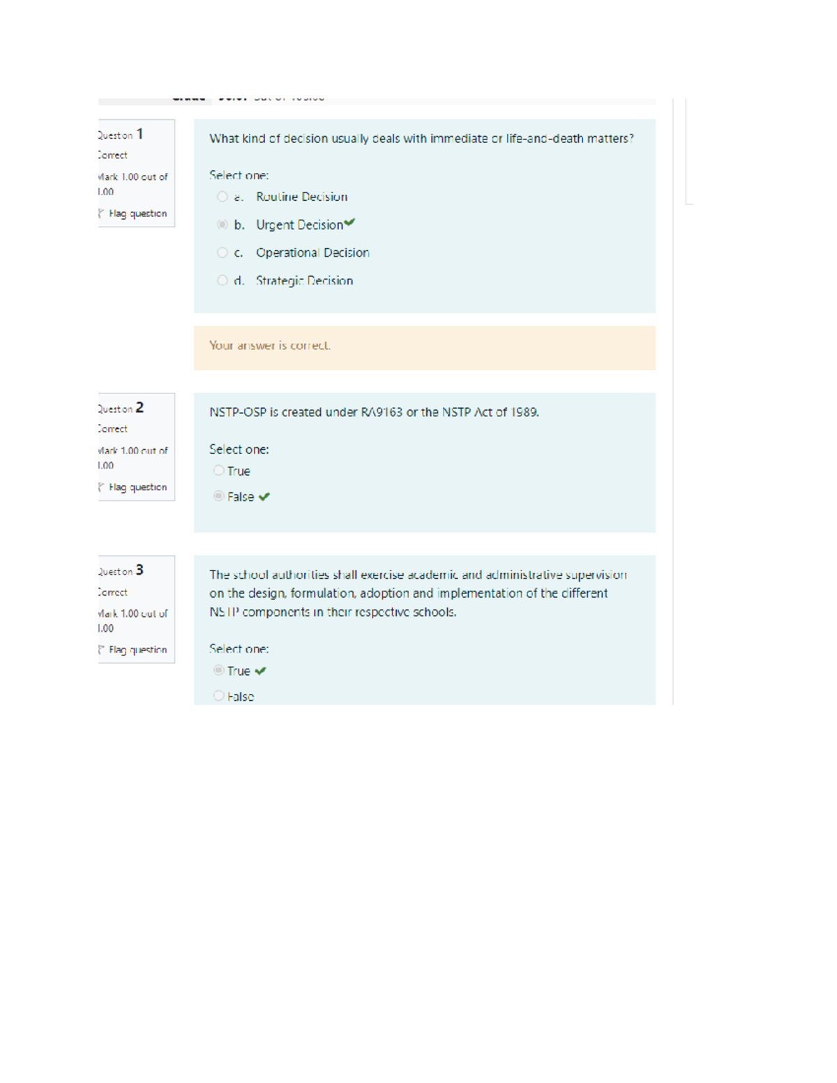 NSTP EXAM - NSTP EXAM - Administatrion Business - Studocu