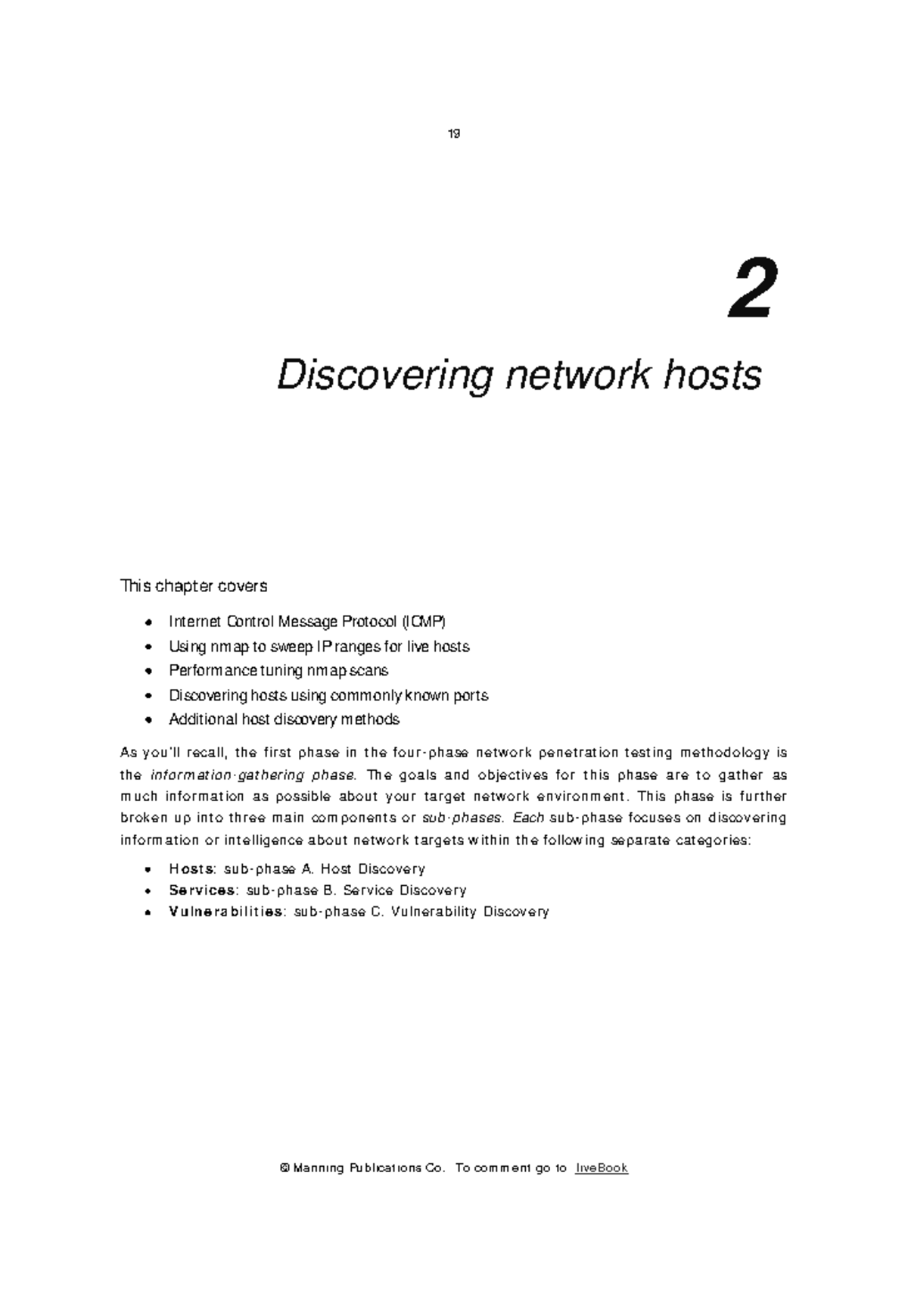 Discovering Network devices and Services - 2 Discovering network hosts This chapt er covers ...