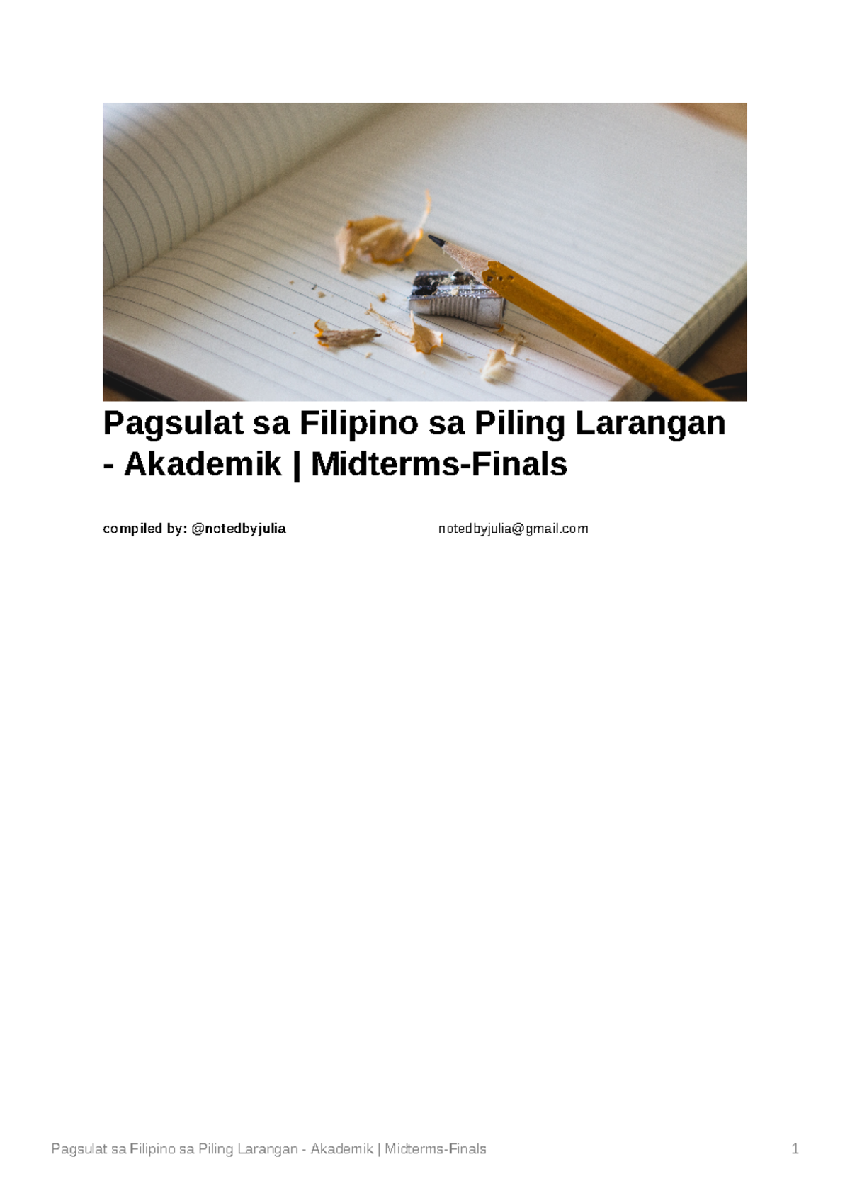 Pagsulat sa Filipino sa Piling Larangan - Akademik (Midterms-Finals ...