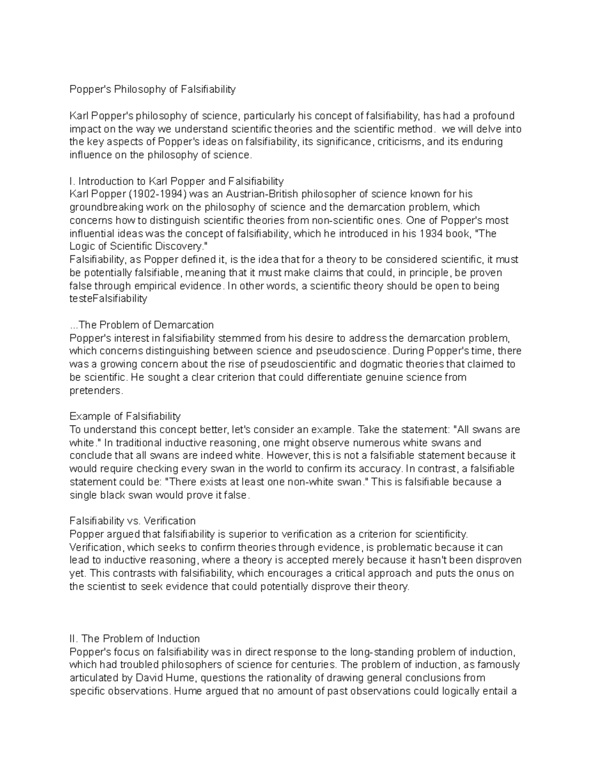 Google Keep Document-1 - Popper's Philosophy of Falsifiability Karl ...