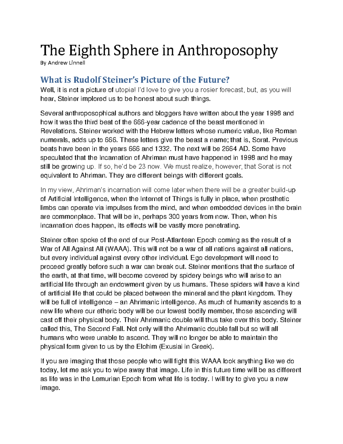 0 The Eighth Sphere and Anthroposophy - The Eighth Sphere in ...