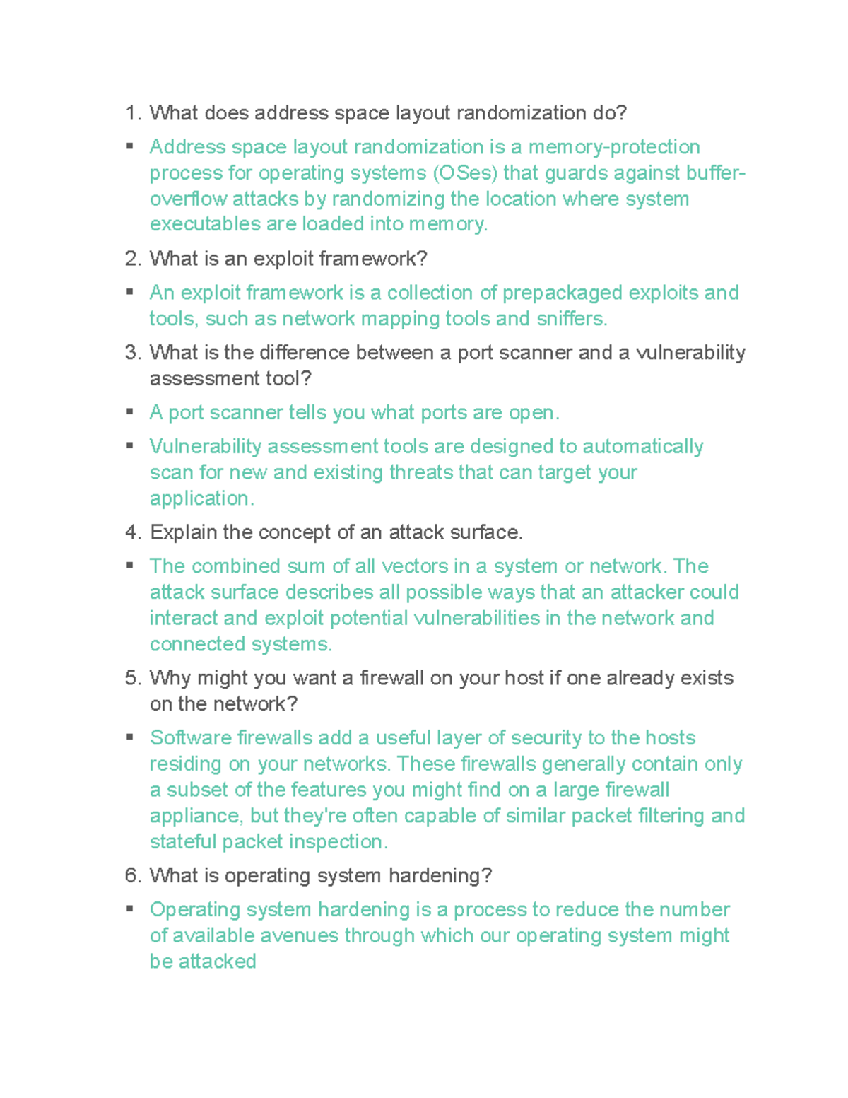 Operating System Security - What does address space layout ...