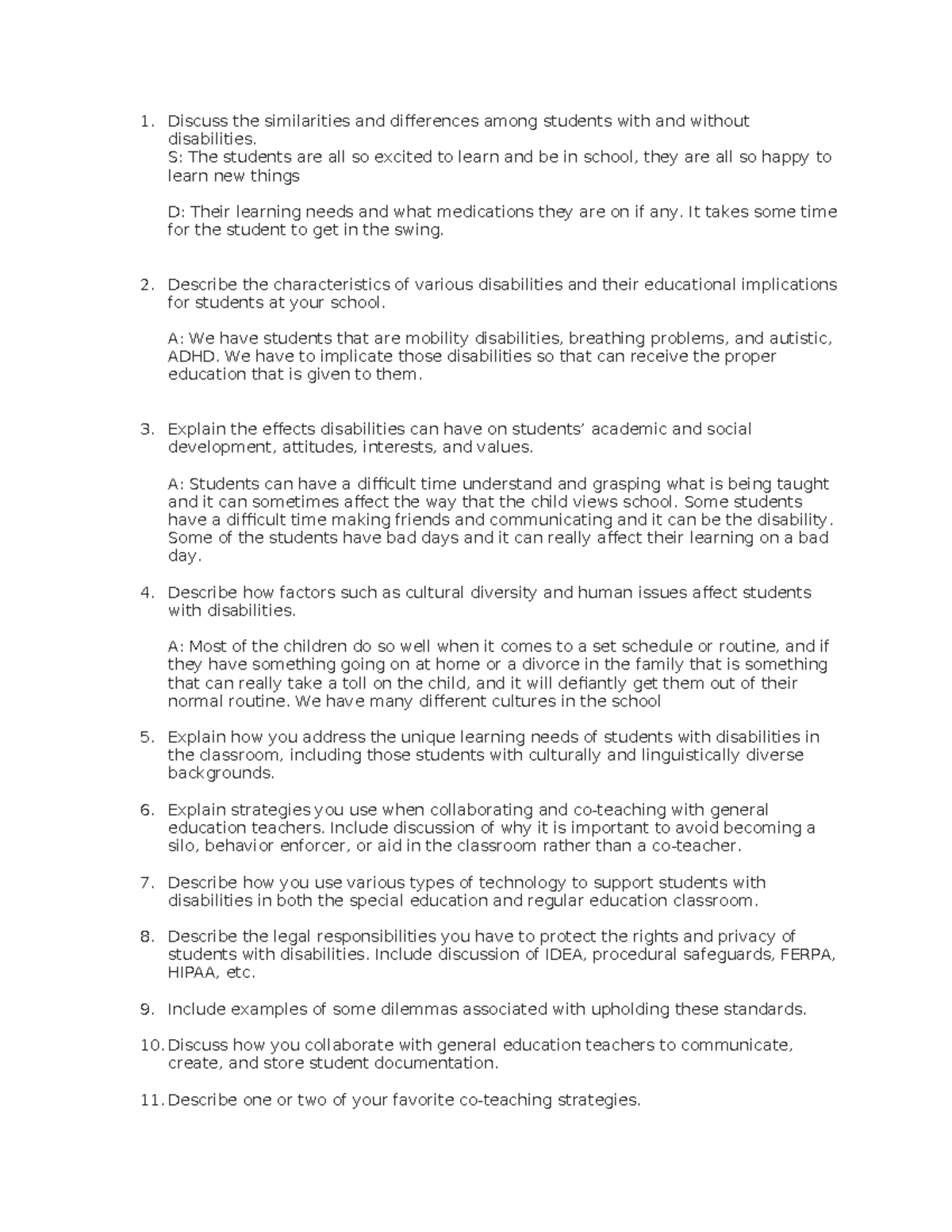 Field Experience B- Student Differences and Individual Learning Needs ...